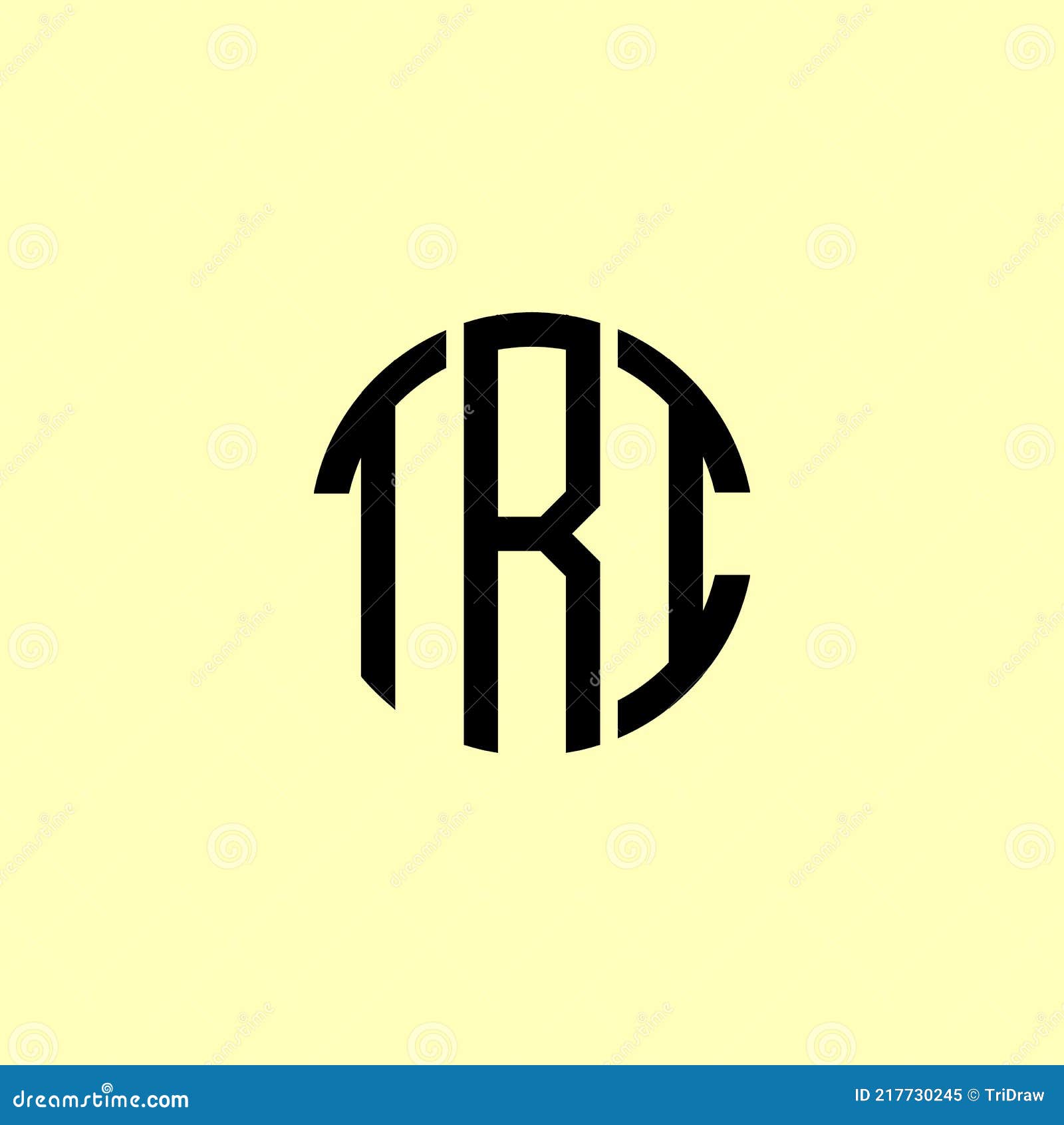 Creative Rounded Initial Letters TRI Logo Stock Vector - Illustration ...