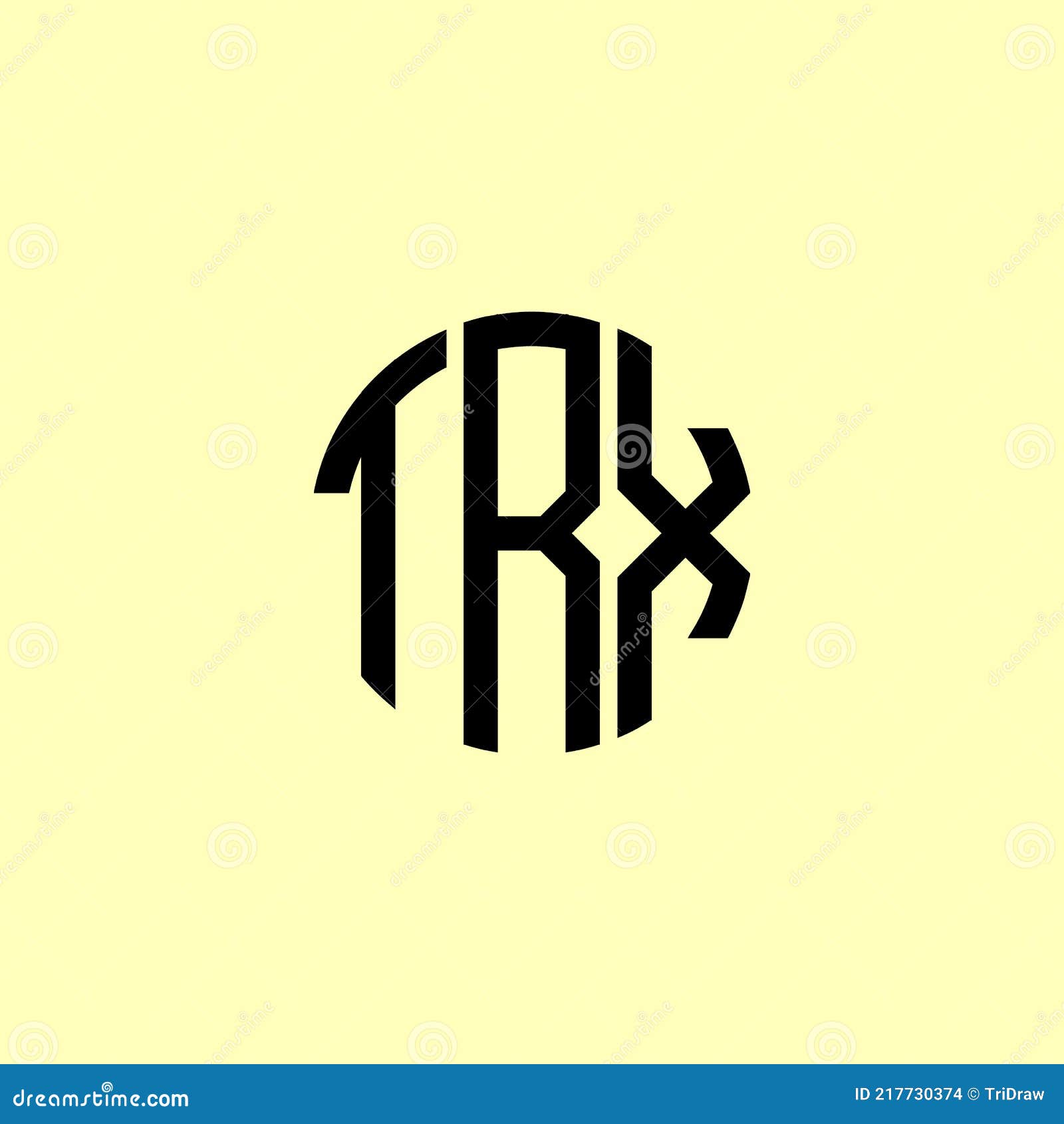 Creative Rounded Initial Letters TRX Logo Stock Vector - Illustration ...