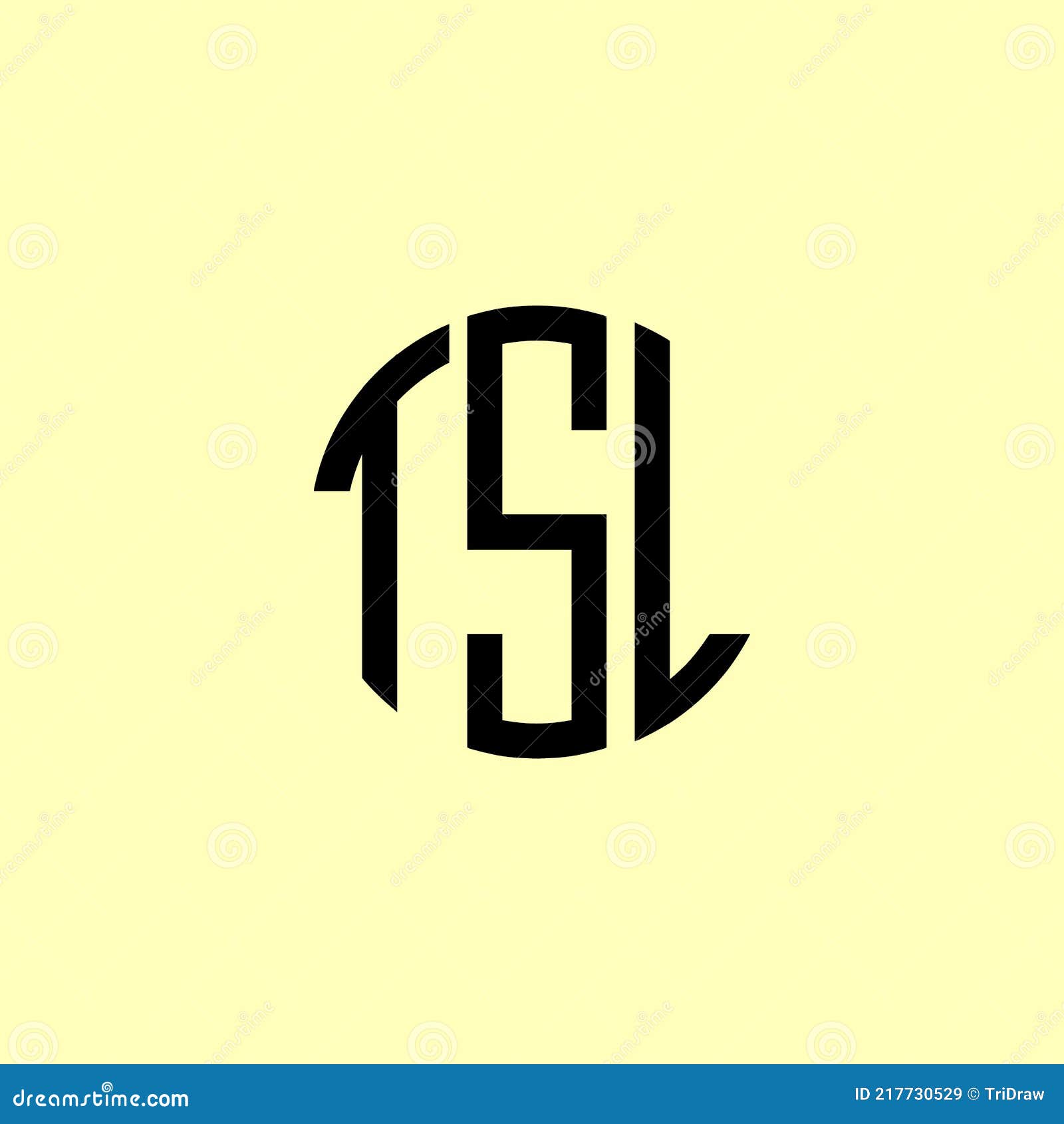 Creative Rounded Initial Letters TSL Logo Stock Vector - Illustration ...
