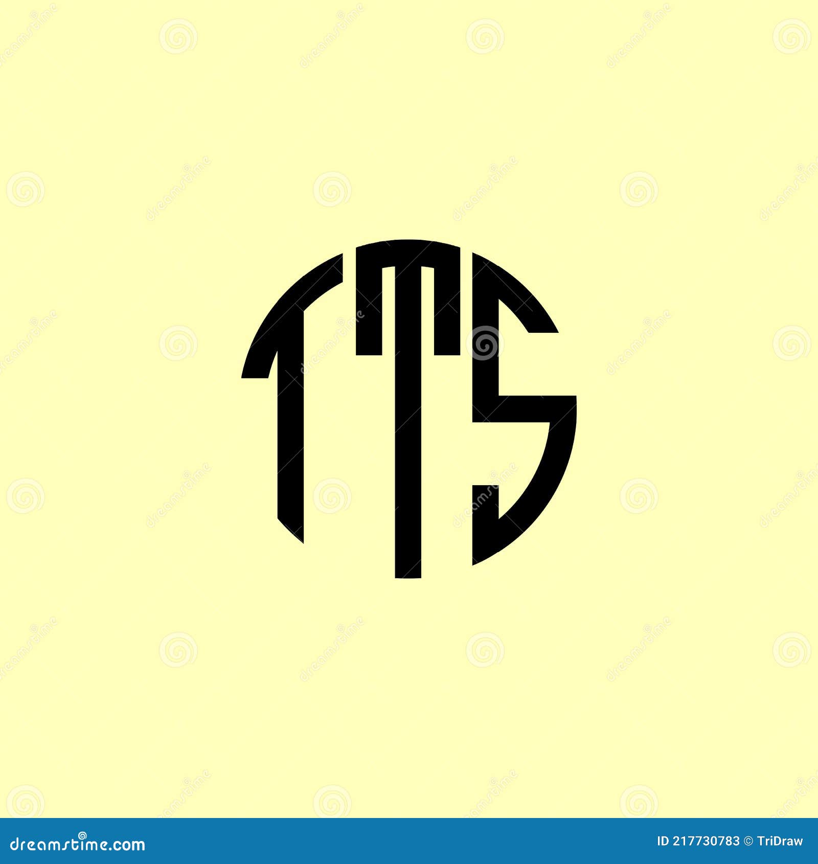 Creative Rounded Initial Letters TTS Logo Stock Vector - Illustration ...