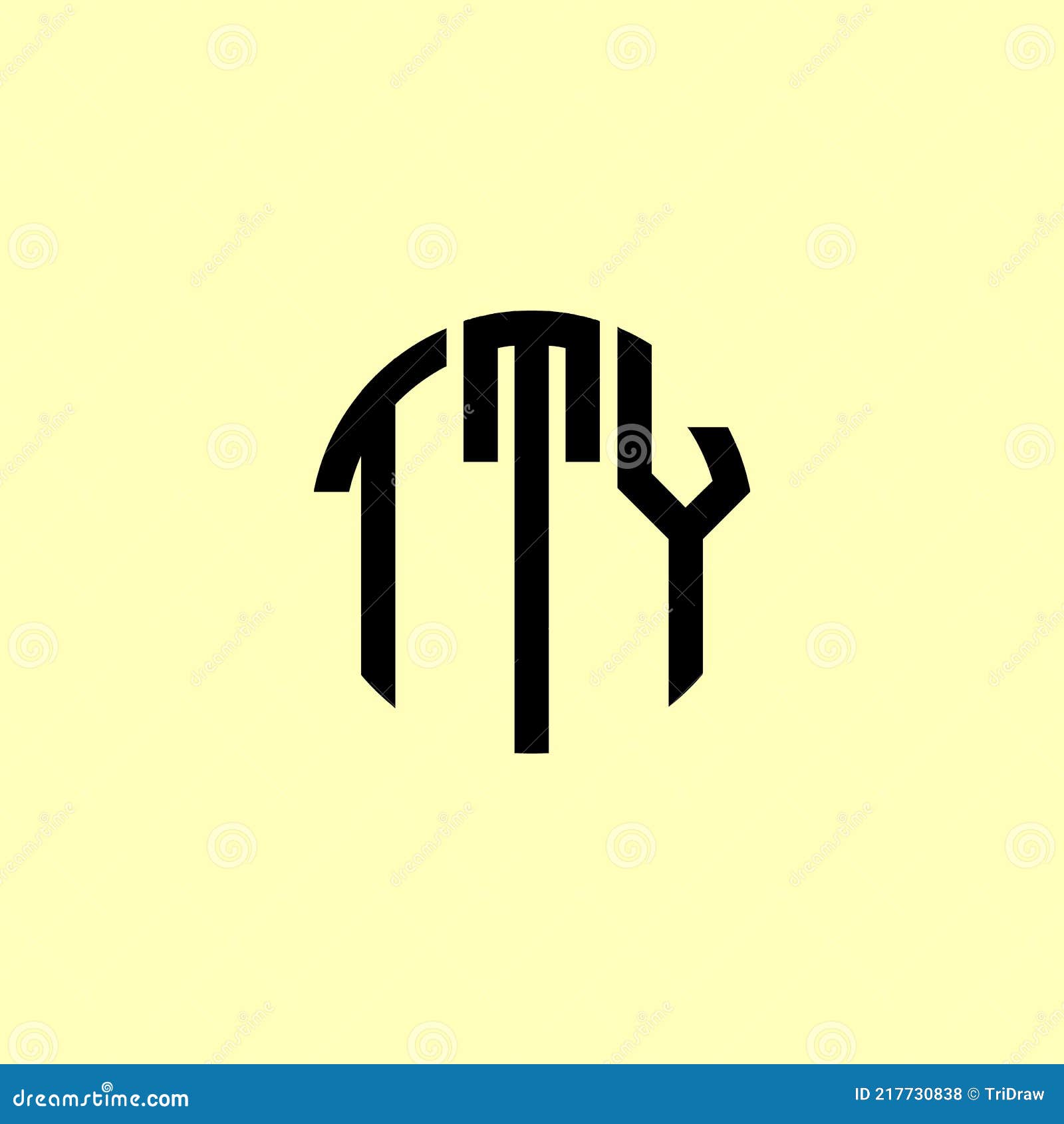 Creative Rounded Initial Letters TTY Logo Stock Vector - Illustration ...