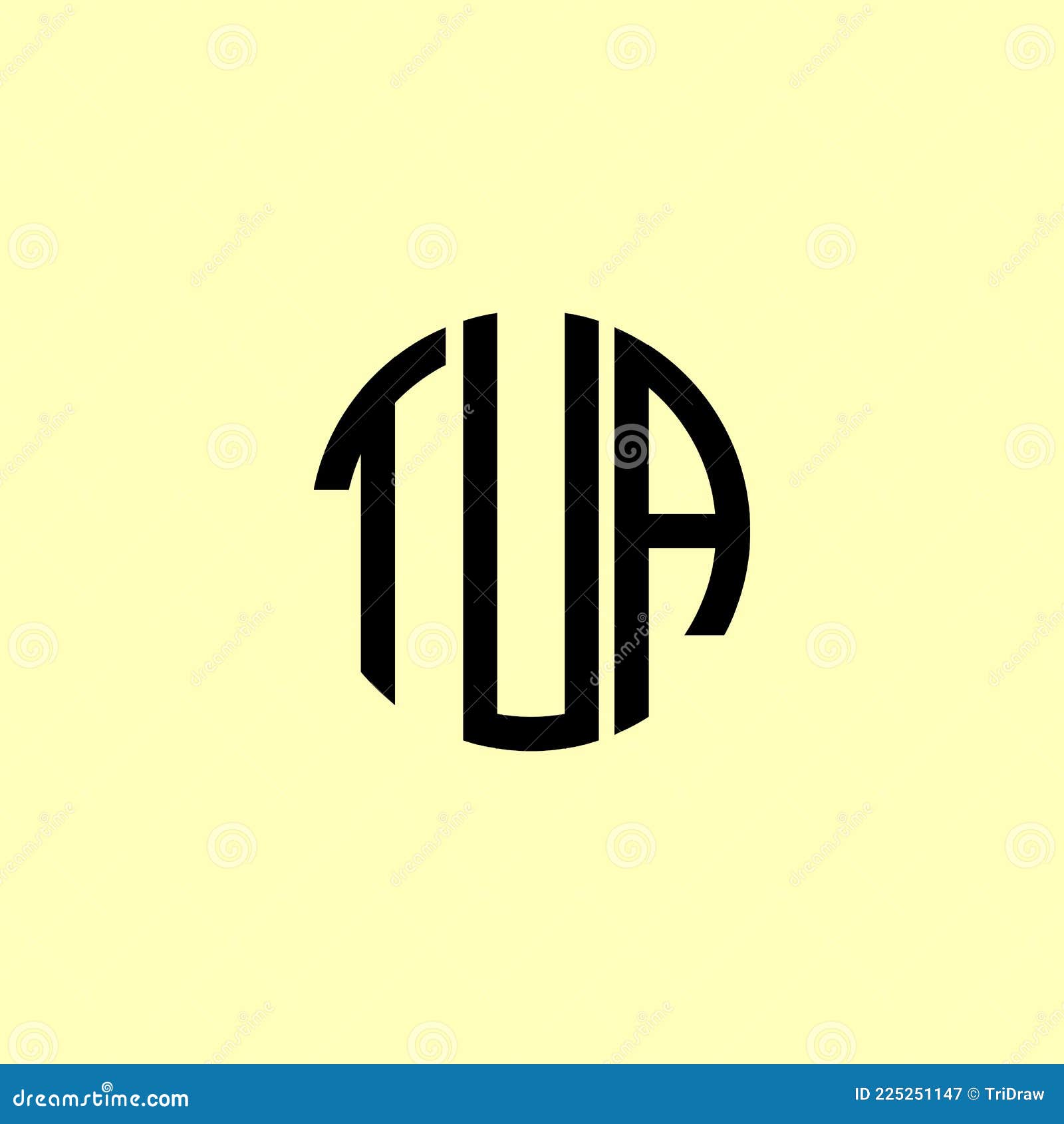 Creative Rounded Initial Letters TUA Logo Stock Vector - Illustration ...