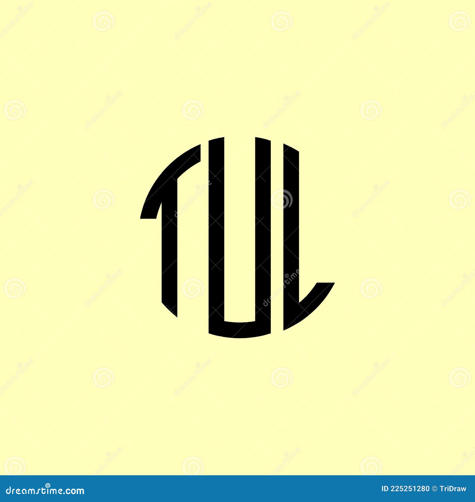 Creative Rounded Initial Letters TUL Logo Stock Vector - Illustration ...