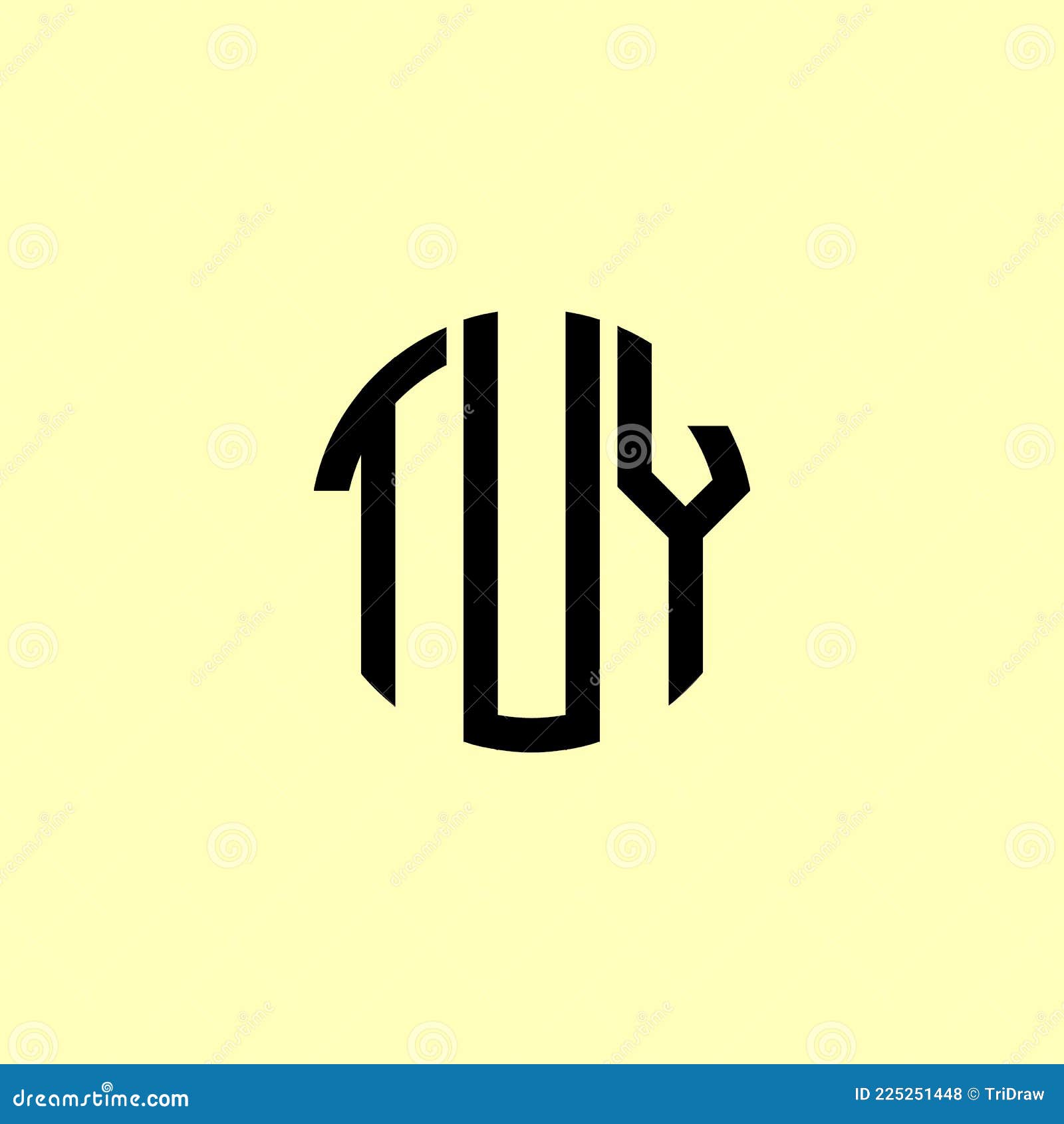 Creative Rounded Initial Letters TUY Logo Stock Vector - Illustration ...