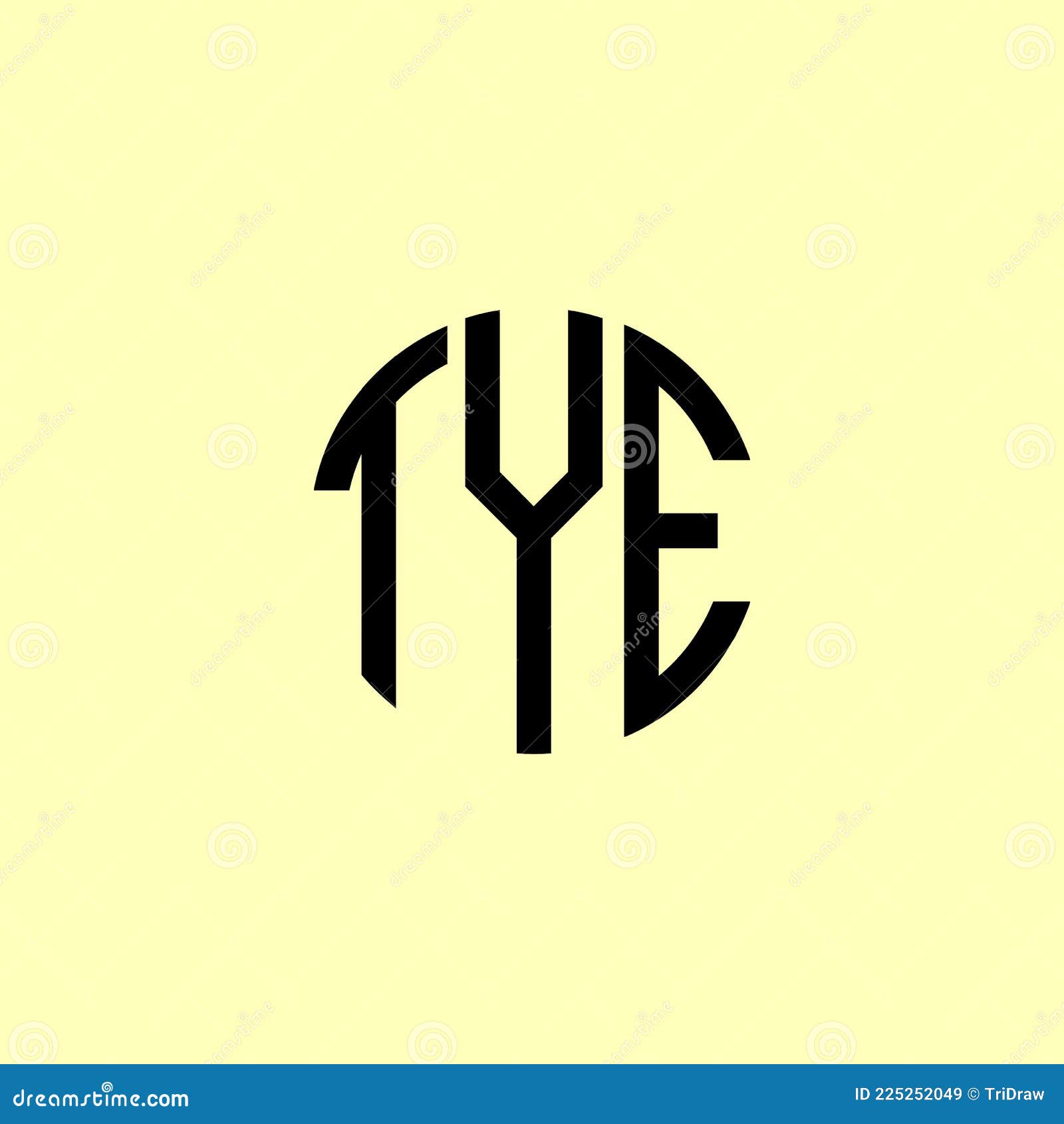 Creative Rounded Initial Letters TYE Logo Stock Vector - Illustration ...