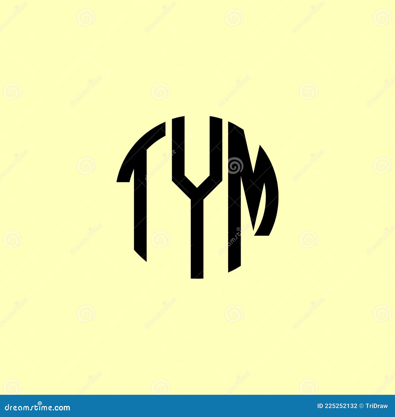 Creative Rounded Initial Letters TYM Logo Stock Vector - Illustration ...