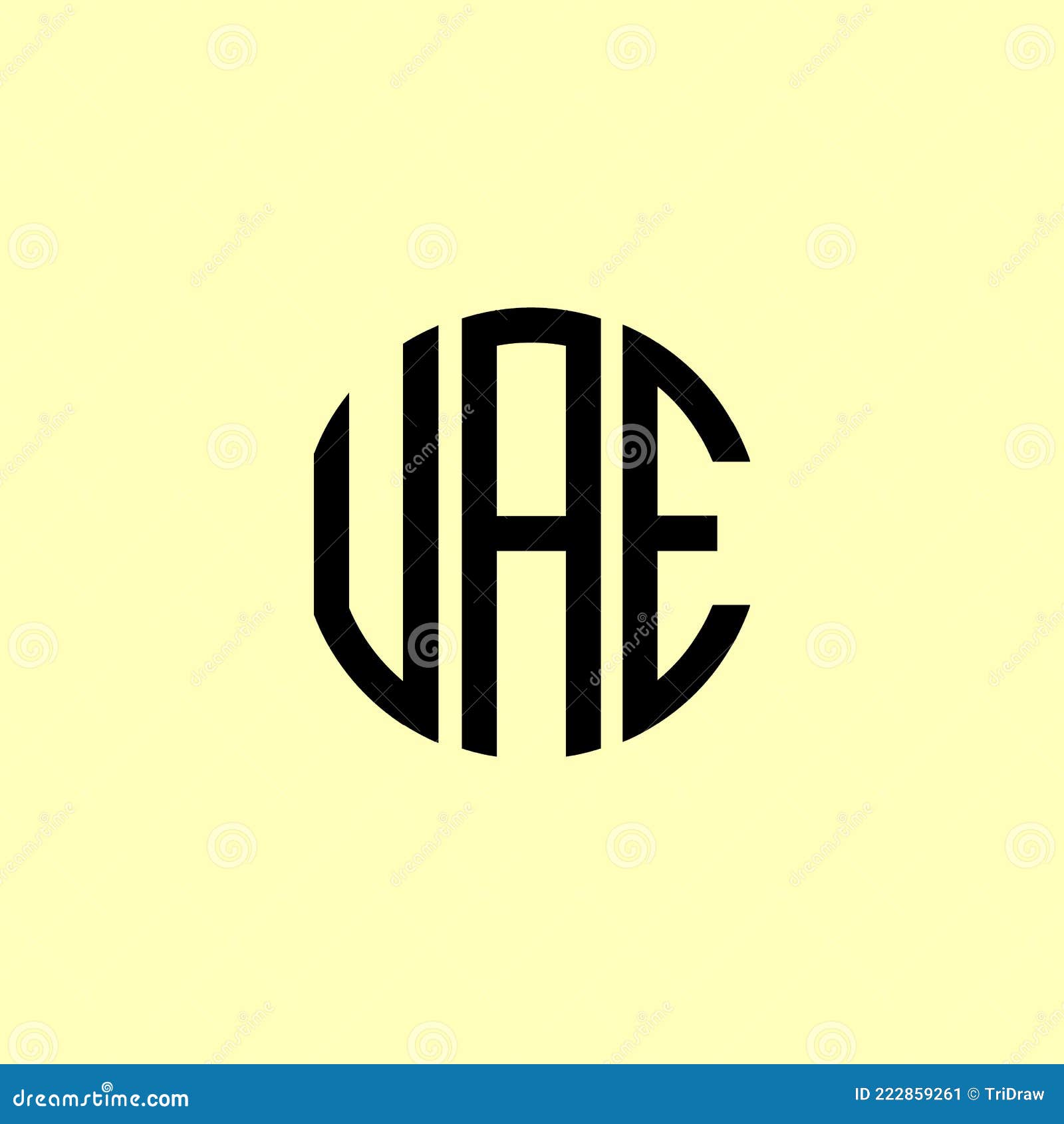 Creative Rounded Initial Letters UAE Logo Stock Vector - Illustration ...