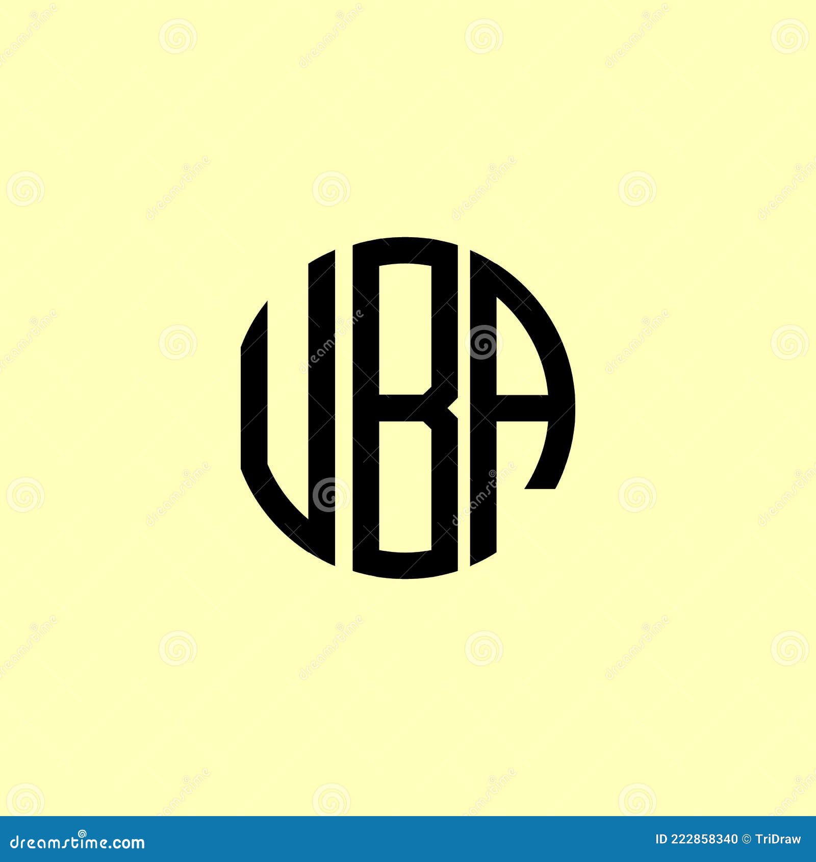 Creative Rounded Initial Letters UBA Logo Stock Illustration ...