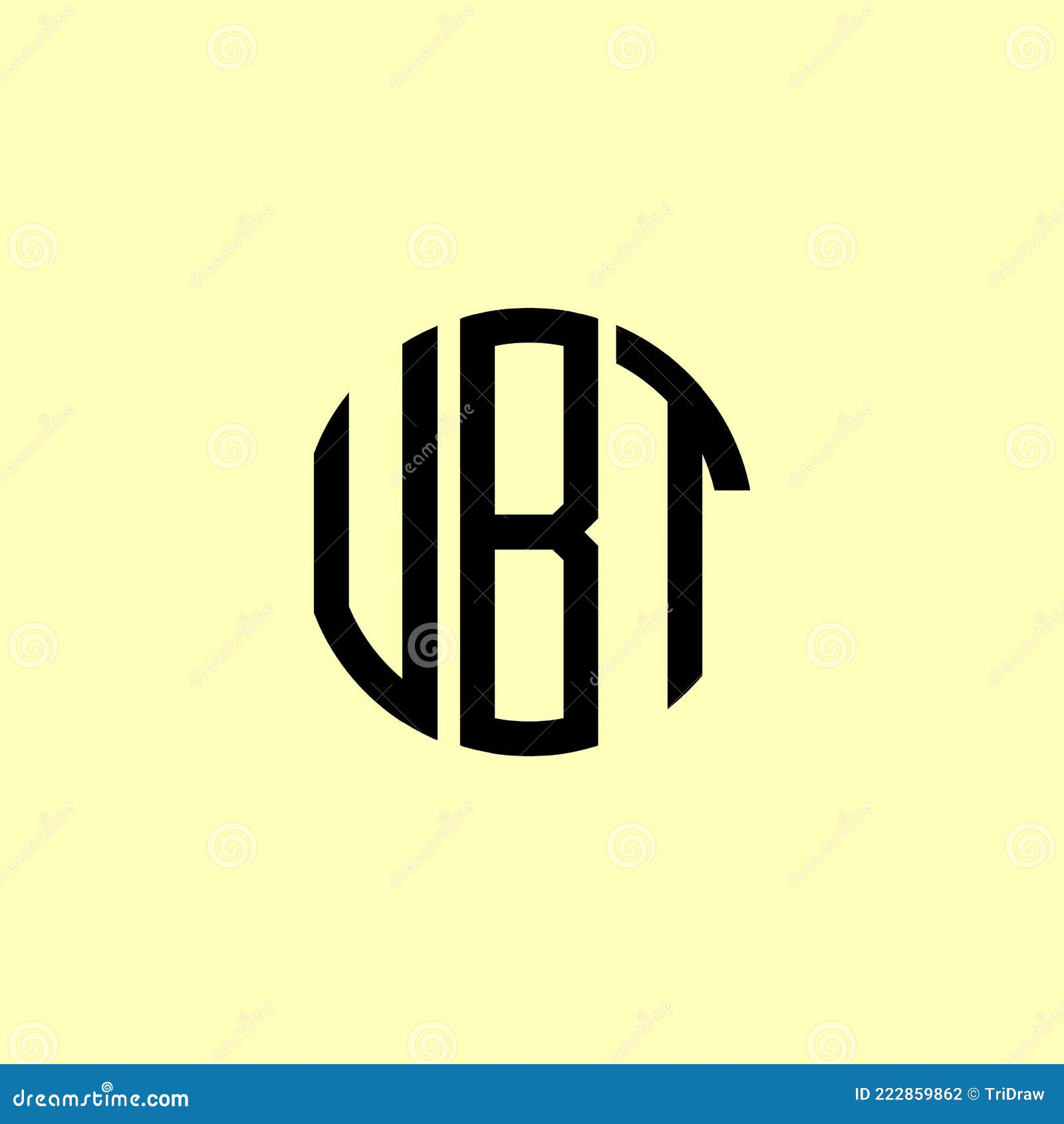 Creative Rounded Initial Letters UBT Logo Stock Vector - Illustration ...