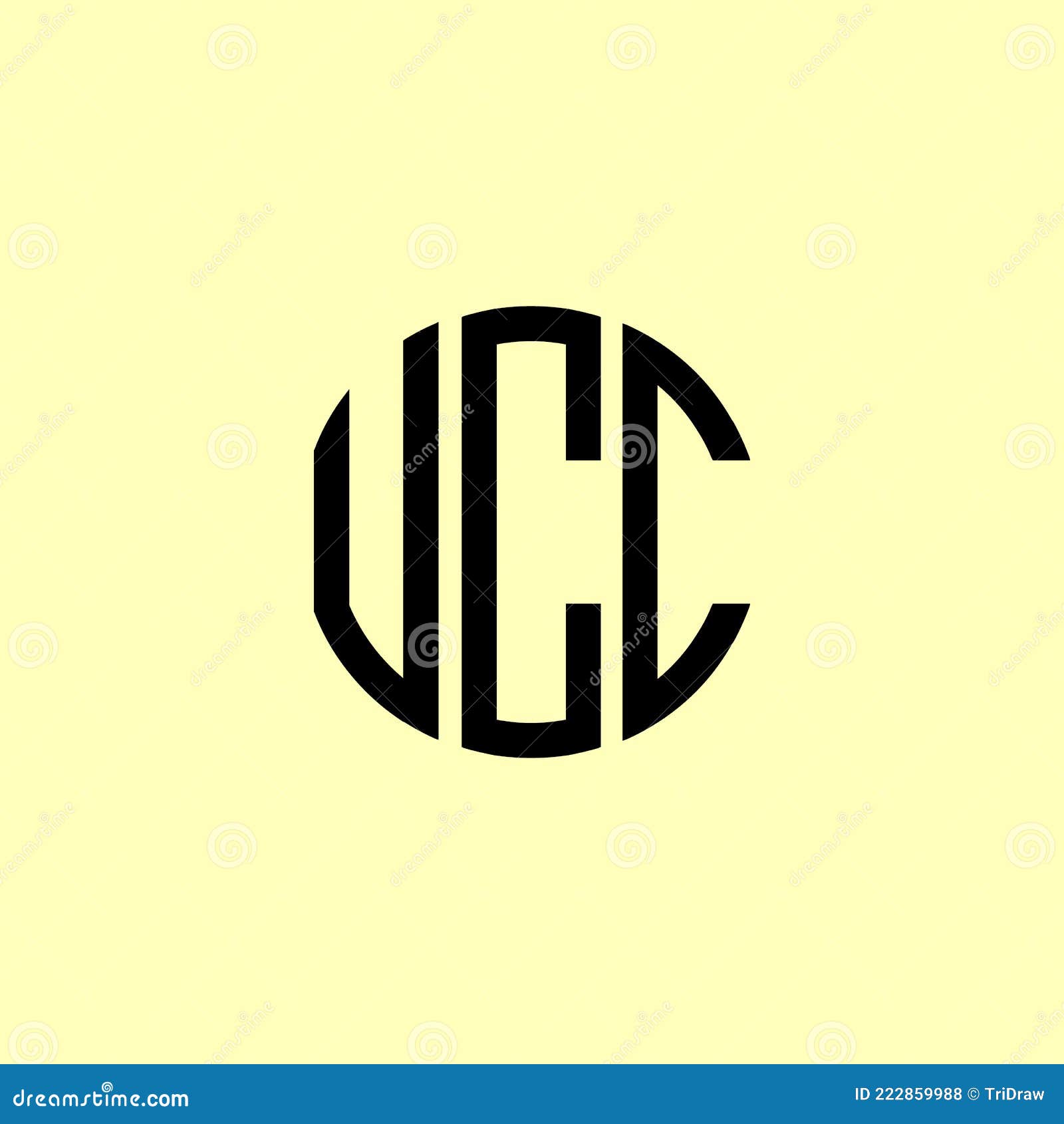 Creative Rounded Initial Letters UCC Logo Stock Vector - Illustration ...