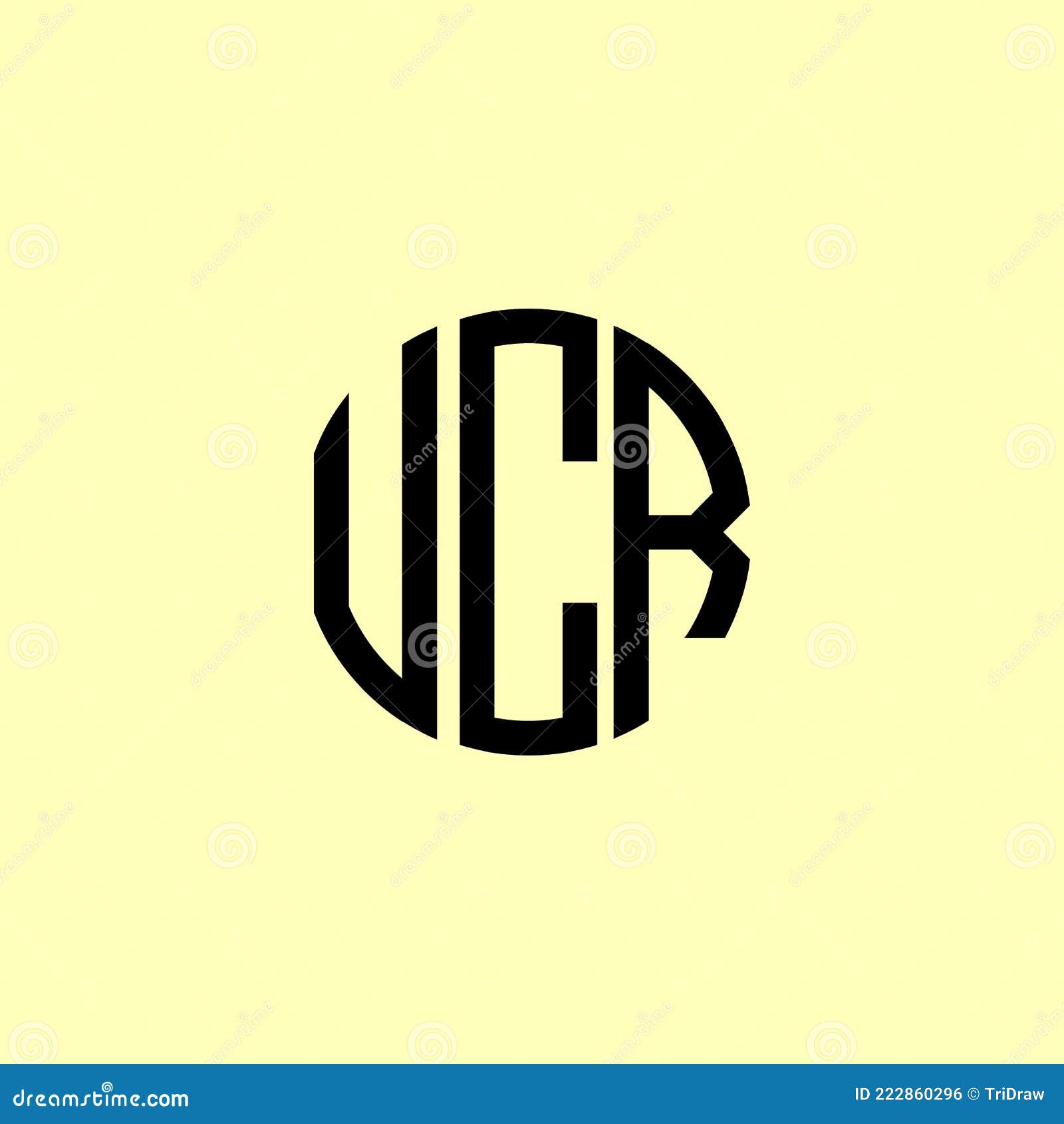 Creative Rounded Initial Letters UCR Logo Stock Vector - Illustration ...