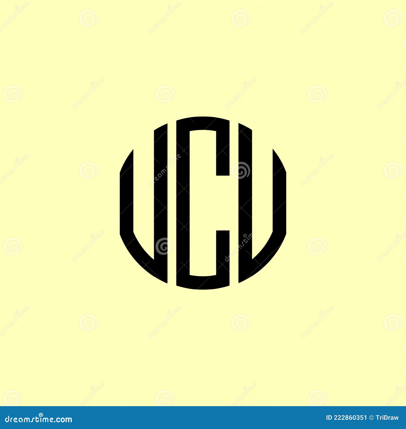 Creative Rounded Initial Letters UCU Logo Stock Vector - Illustration ...