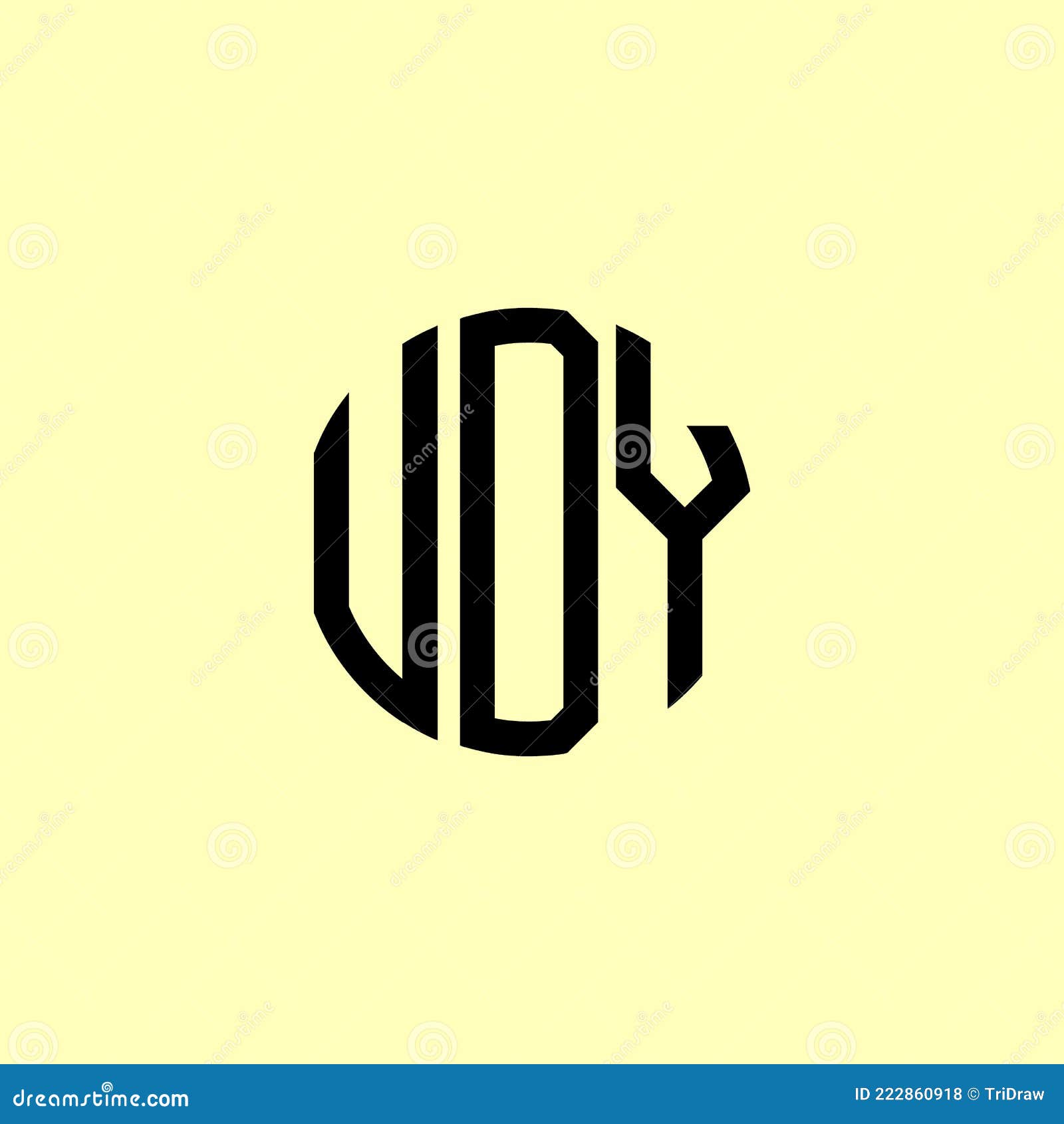 Creative Rounded Initial Letters UDY Logo Stock Vector - Illustration ...
