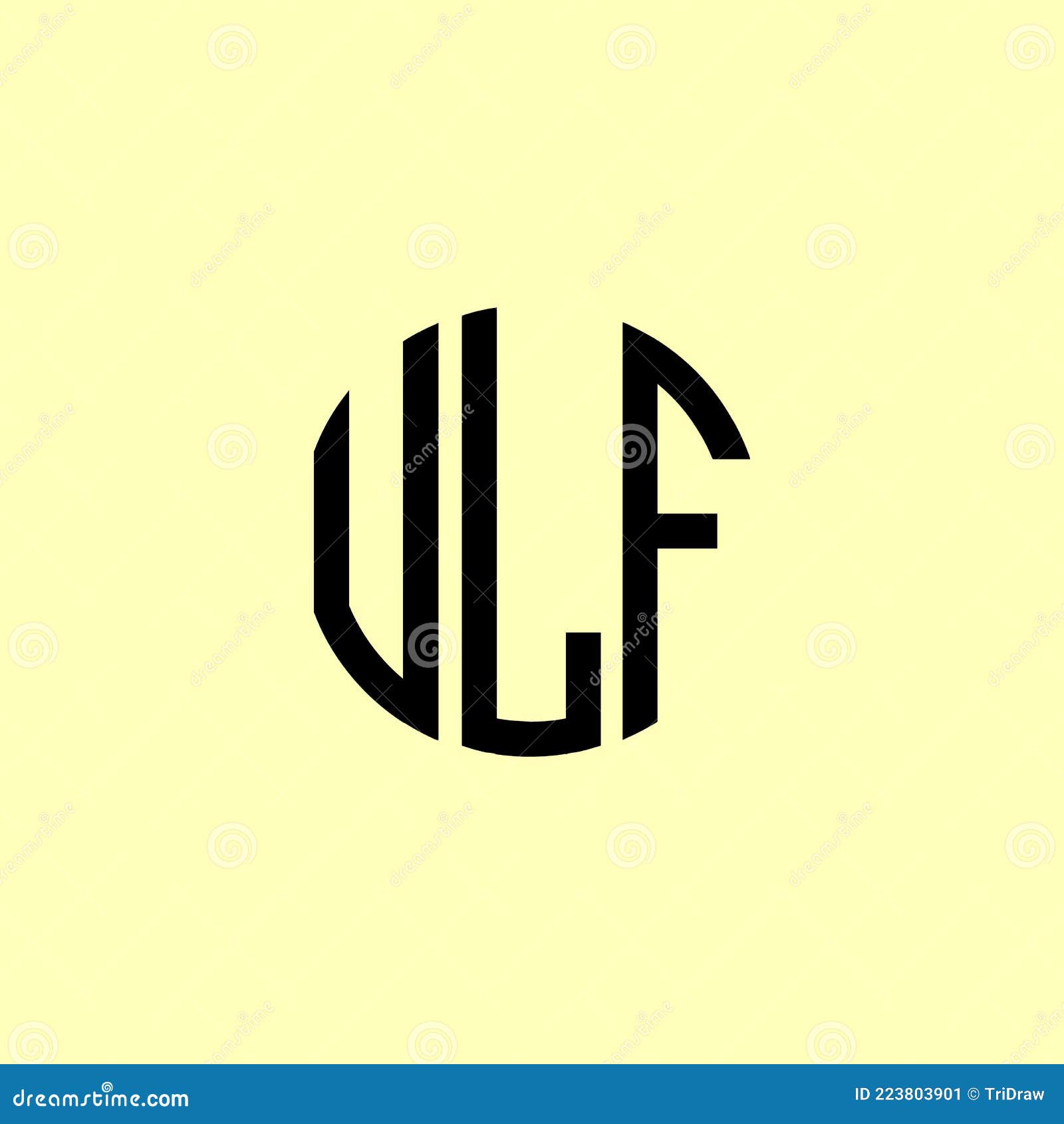 Creative Rounded Initial Letters ULF Logo Stock Vector - Illustration ...