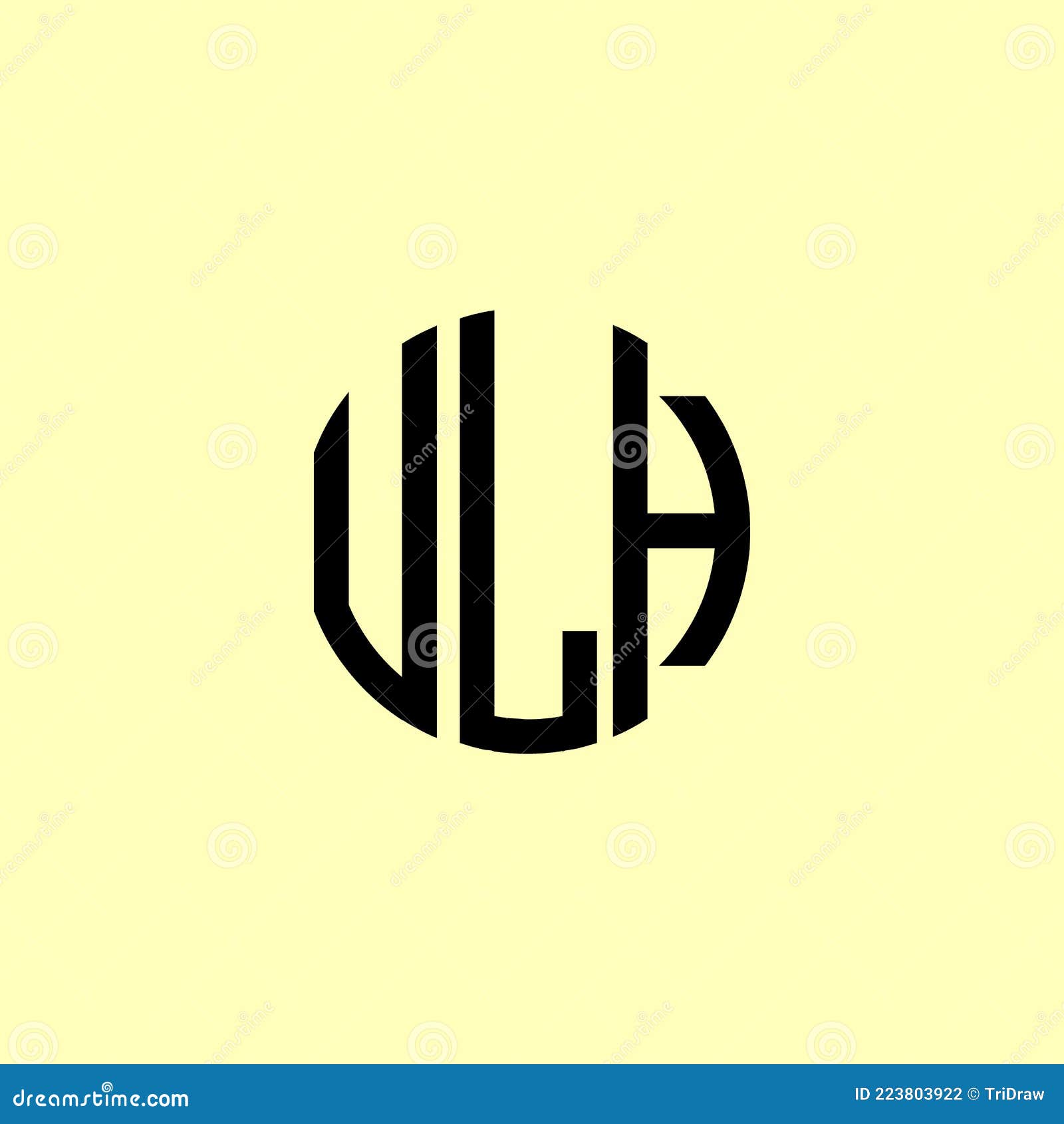 Creative Rounded Initial Letters ULH Logo Stock Vector - Illustration of corporate, innovation ...