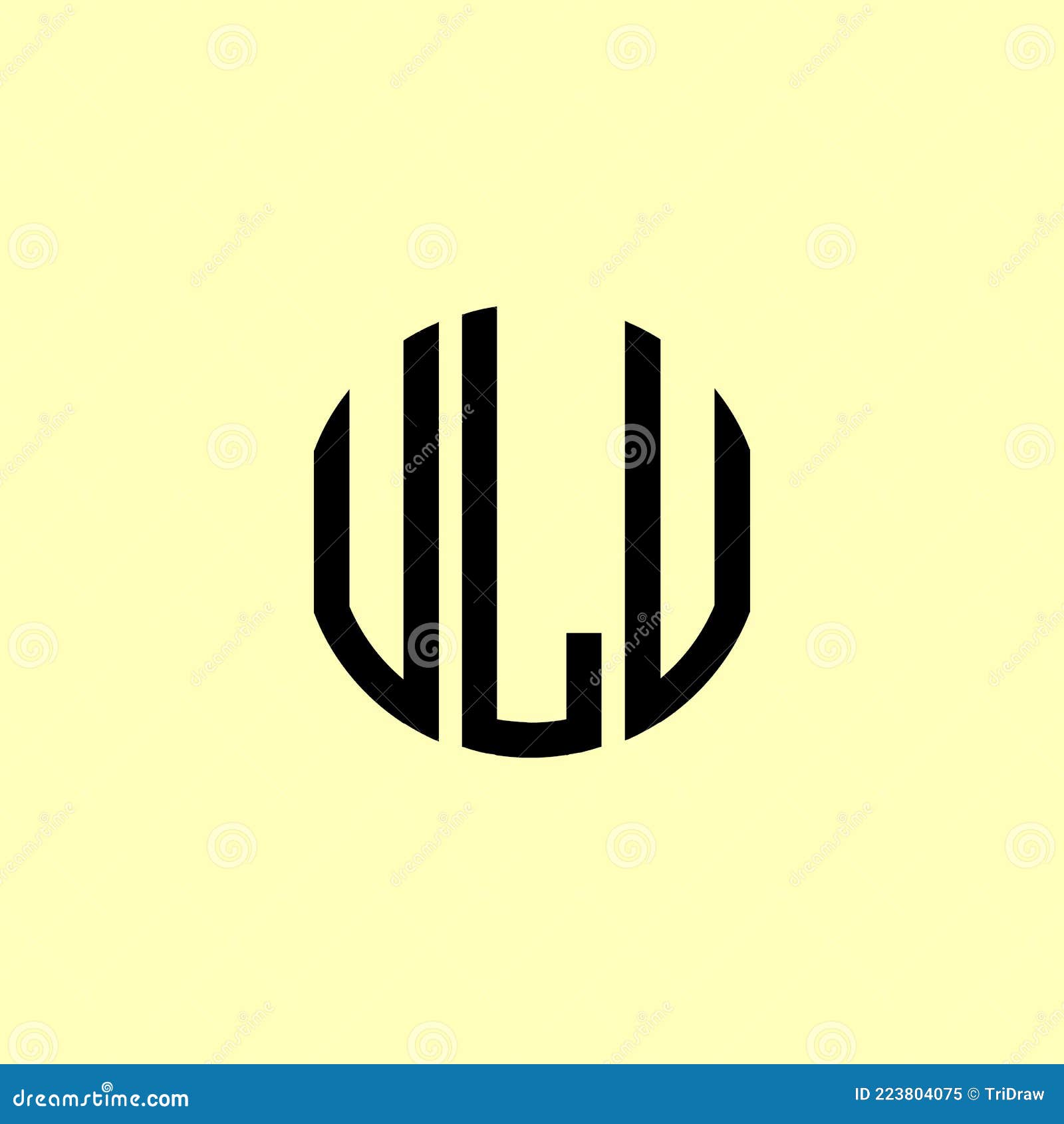 Creative Rounded Initial Letters ULU Logo Cartoon Vector ...