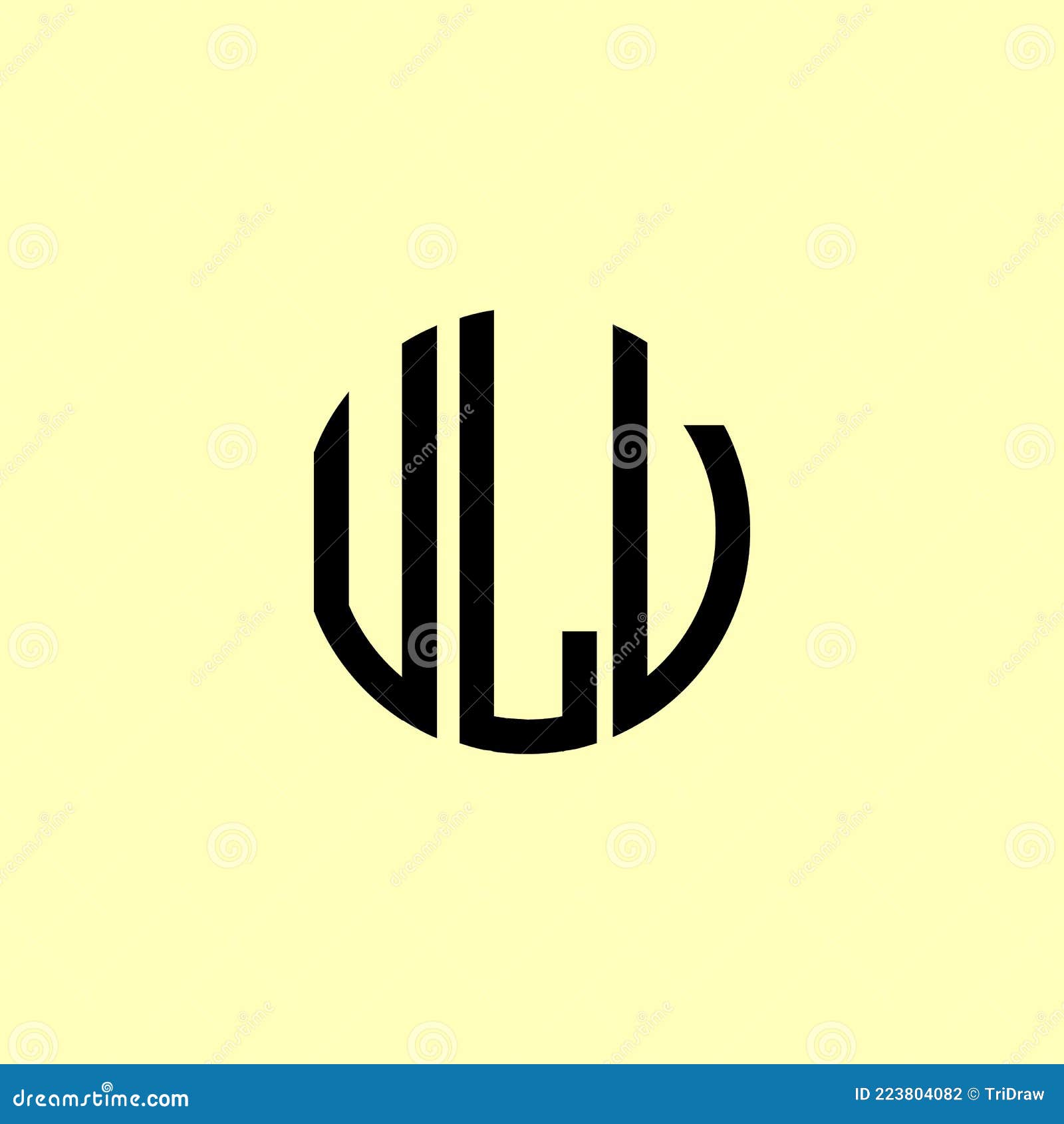 Creative Rounded Initial Letters ULV Logo Stock Vector - Illustration ...