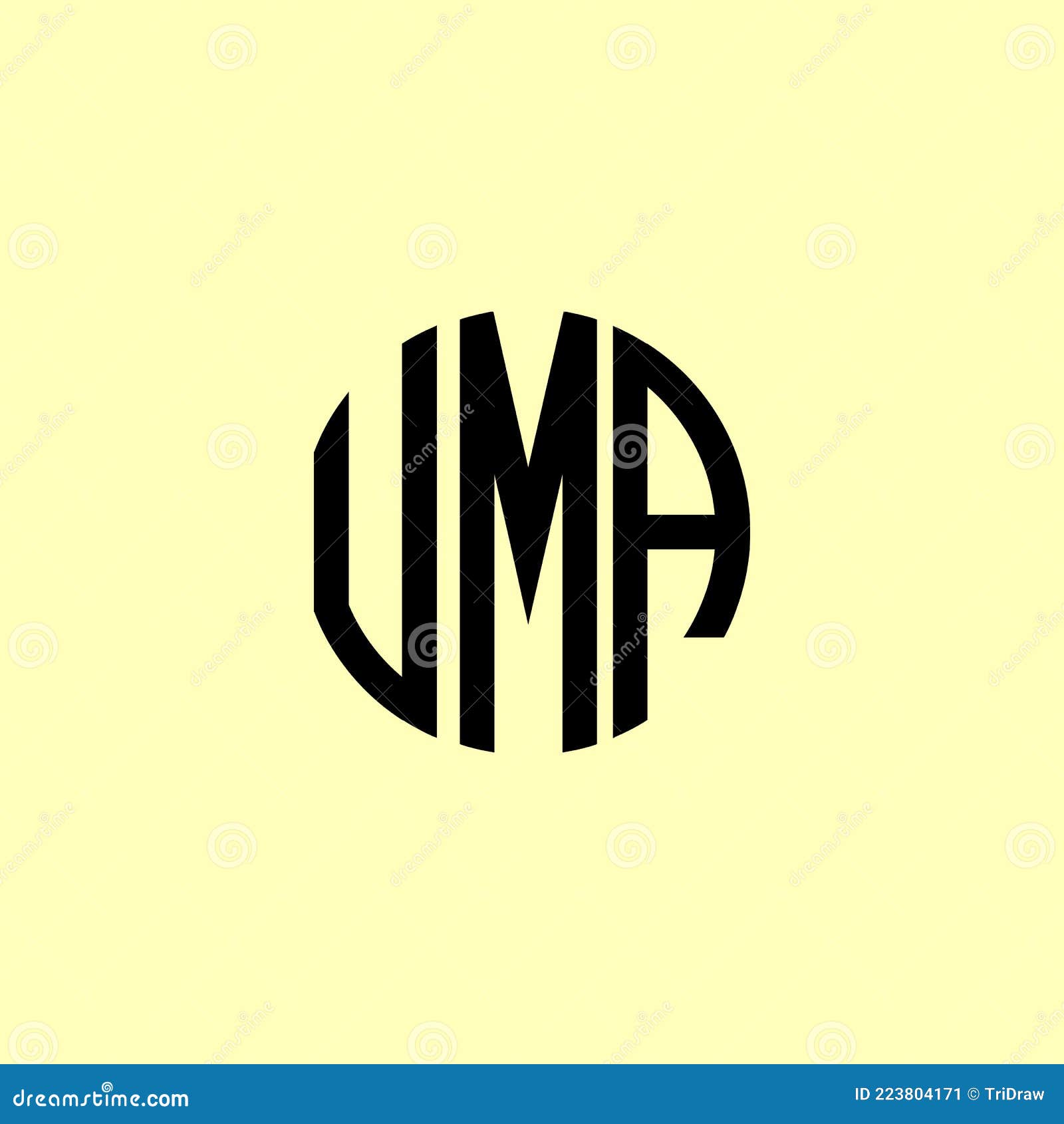 Creative Rounded Initial Letters UMA Logo Stock Vector - Illustration ...