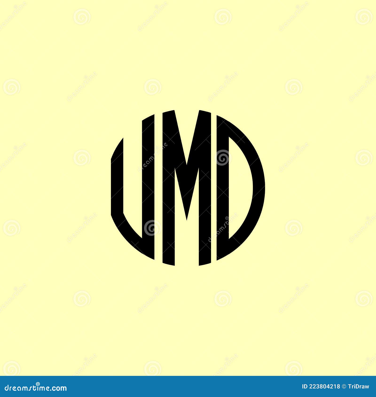 Creative Rounded Initial Letters UMD Logo Stock Vector - Illustration ...