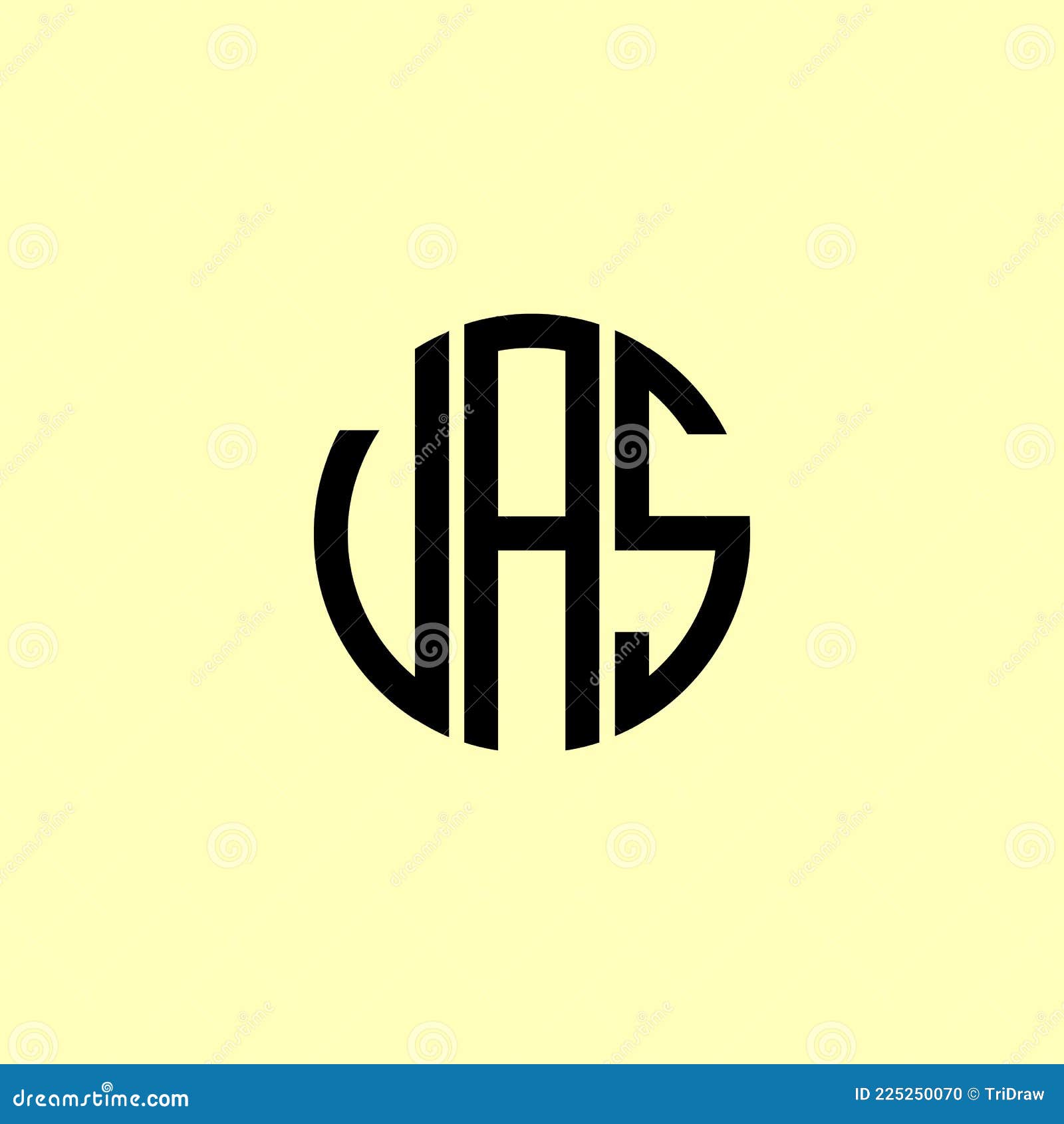 Creative Rounded Initial Letters VAS Logo Stock Vector - Illustration ...