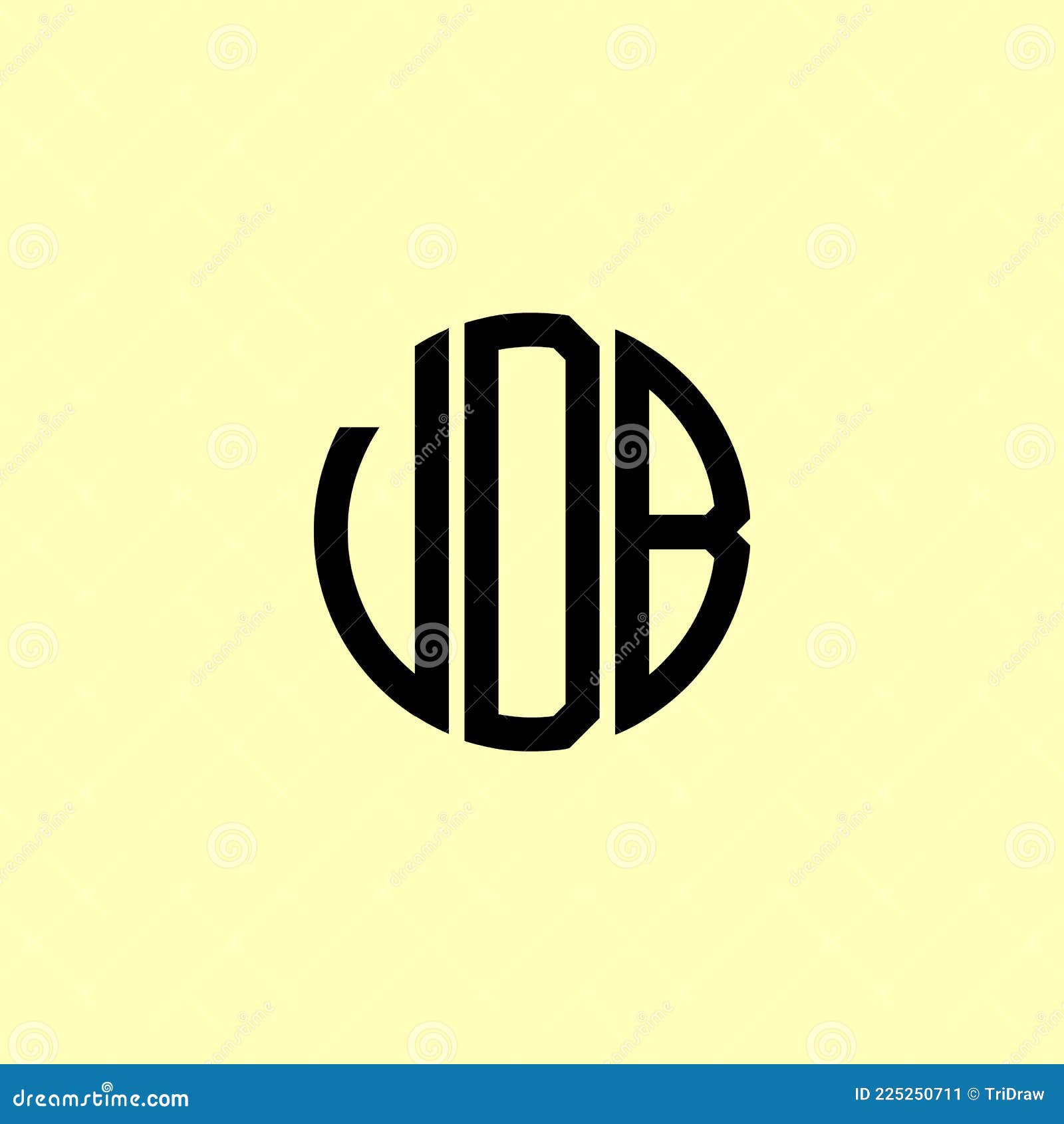 Creative Rounded Initial Letters VDB Logo Stock Vector - Illustration ...