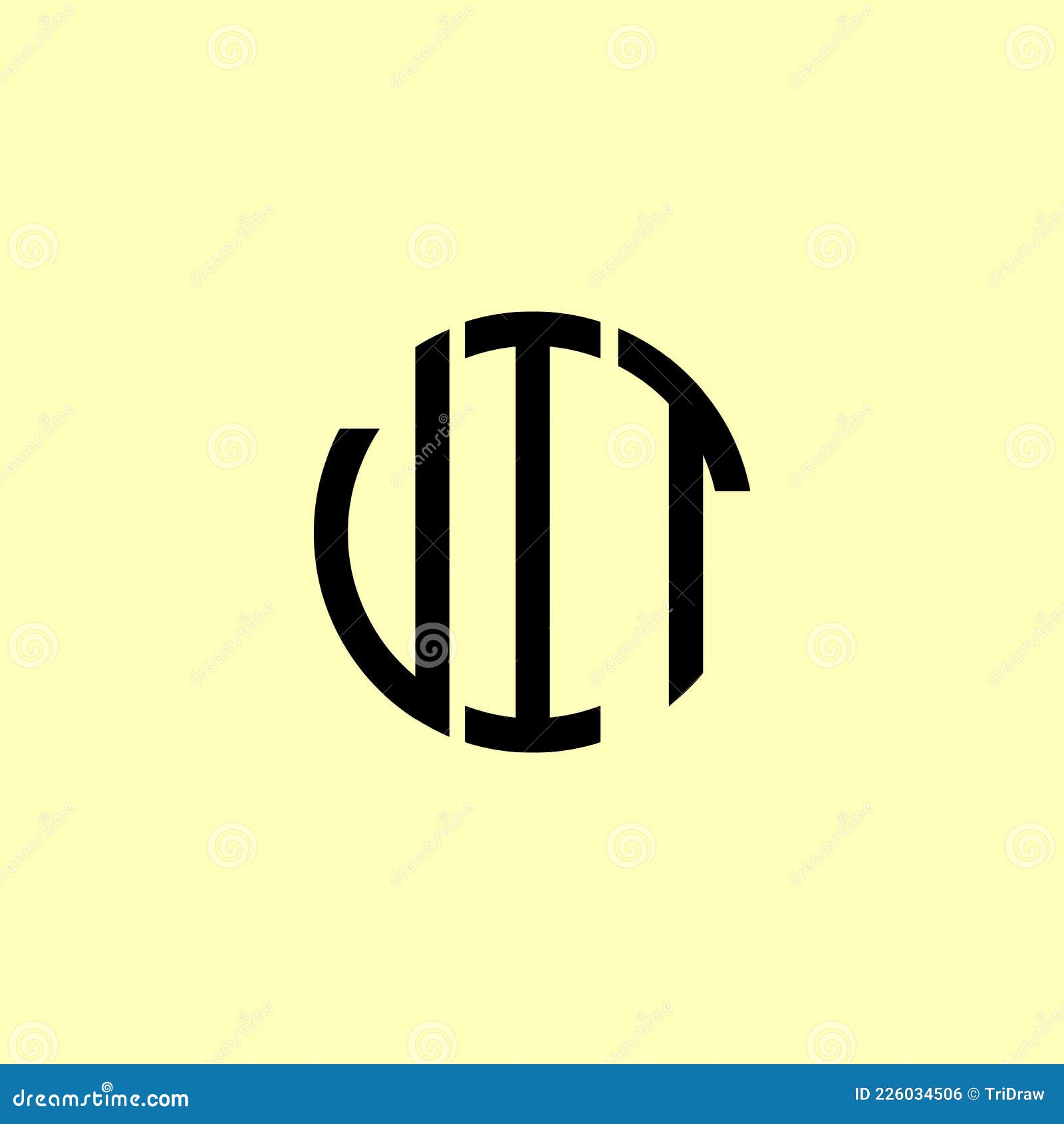 Creative Rounded Initial Letters VIT Logo Stock Vector - Illustration ...