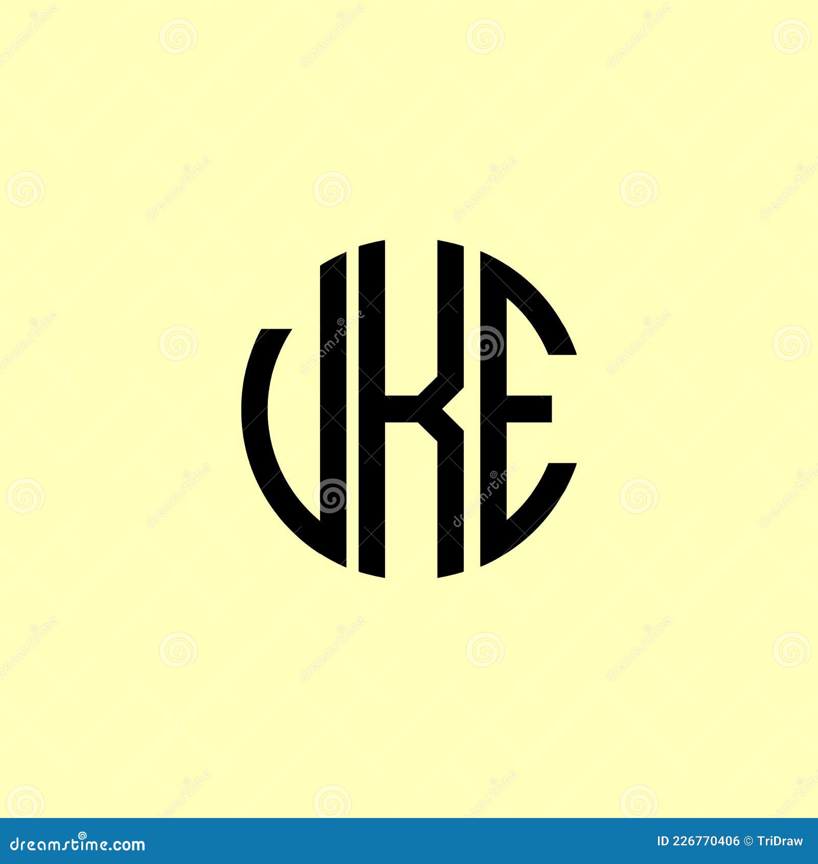 Creative Rounded Initial Letters VKE Logo Stock Vector - Illustration ...