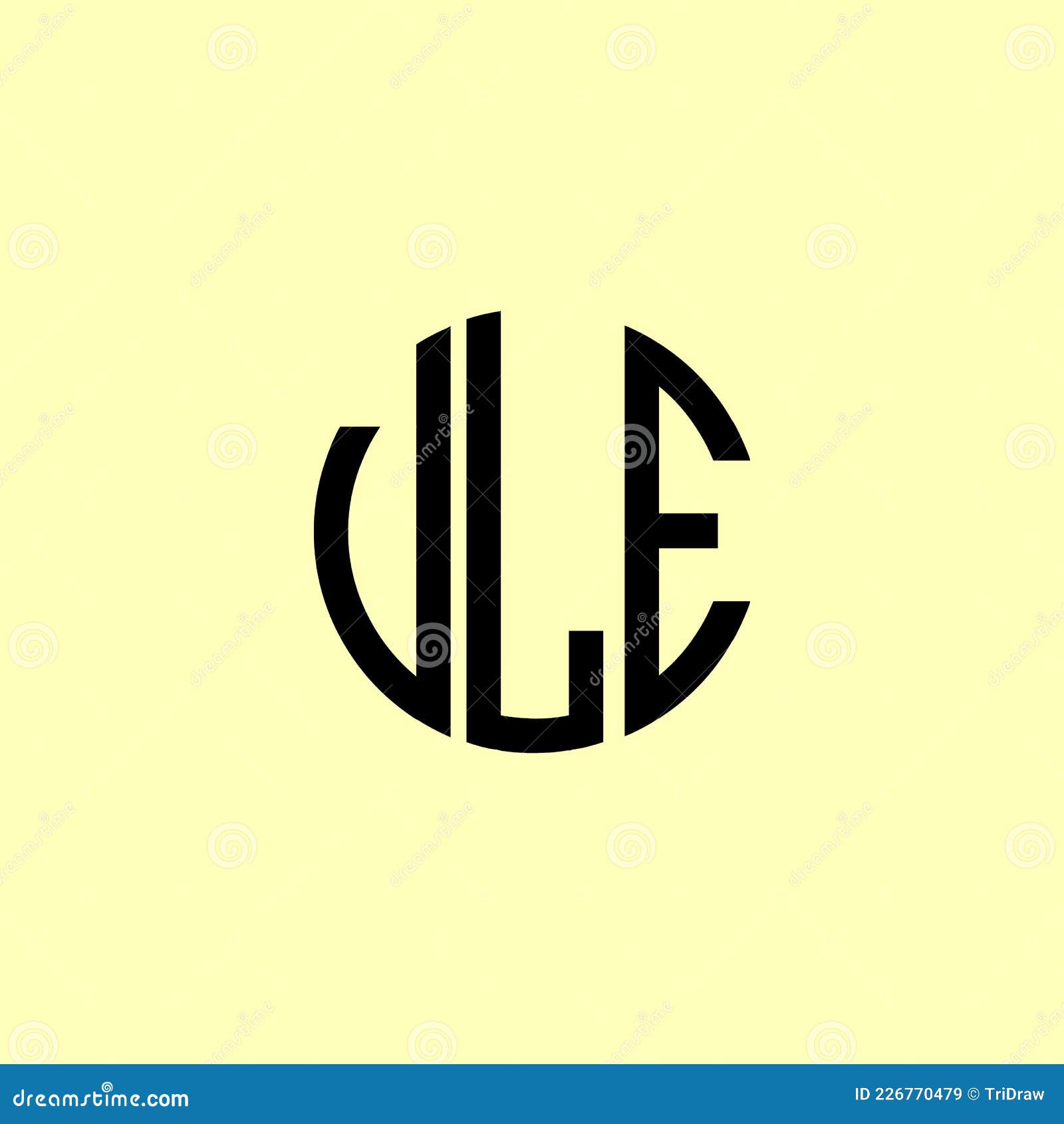Creative Rounded Initial Letters VLE Logo Stock Vector - Illustration ...