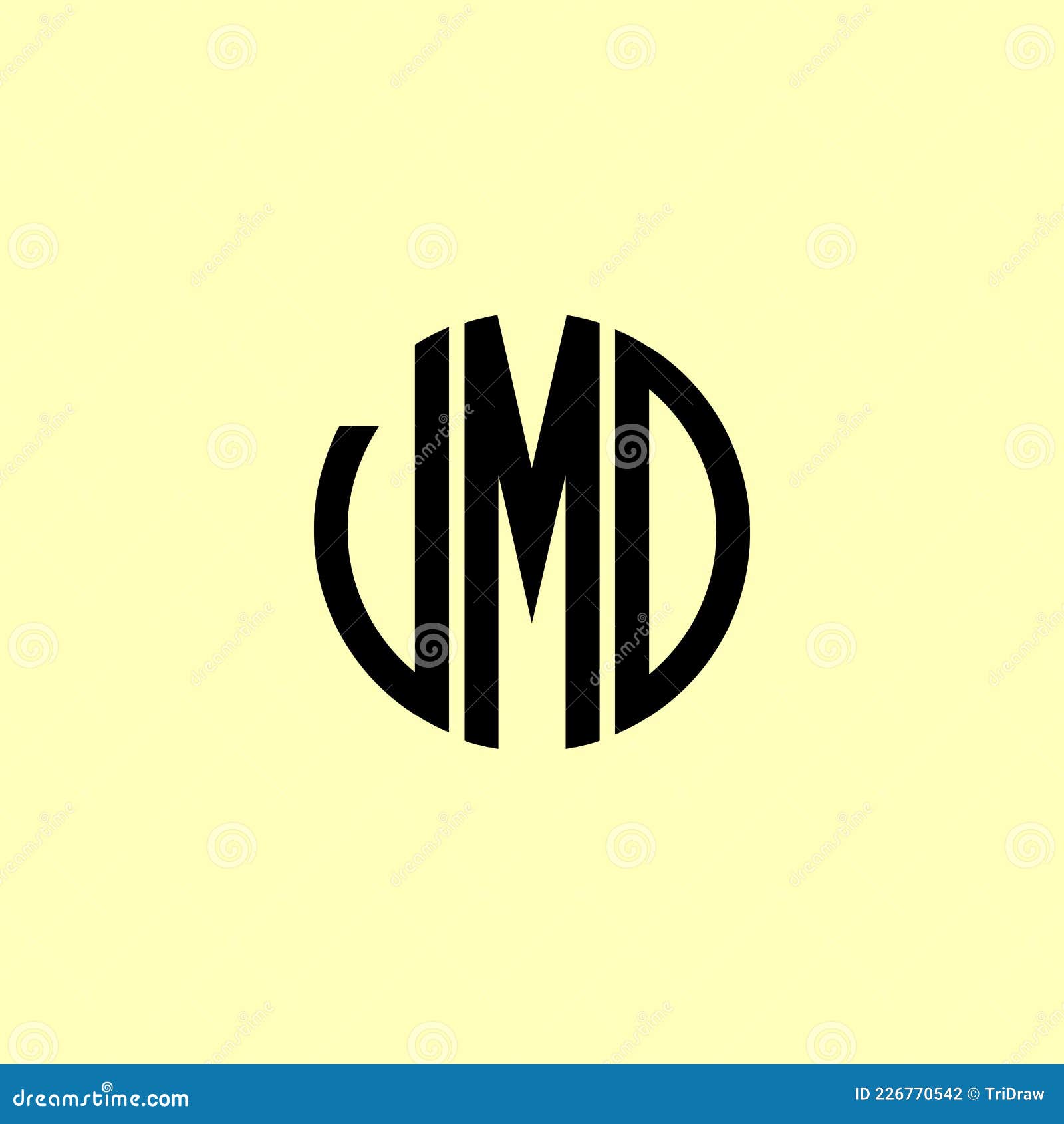 Creative Rounded Initial Letters VMD Logo Stock Vector - Illustration ...