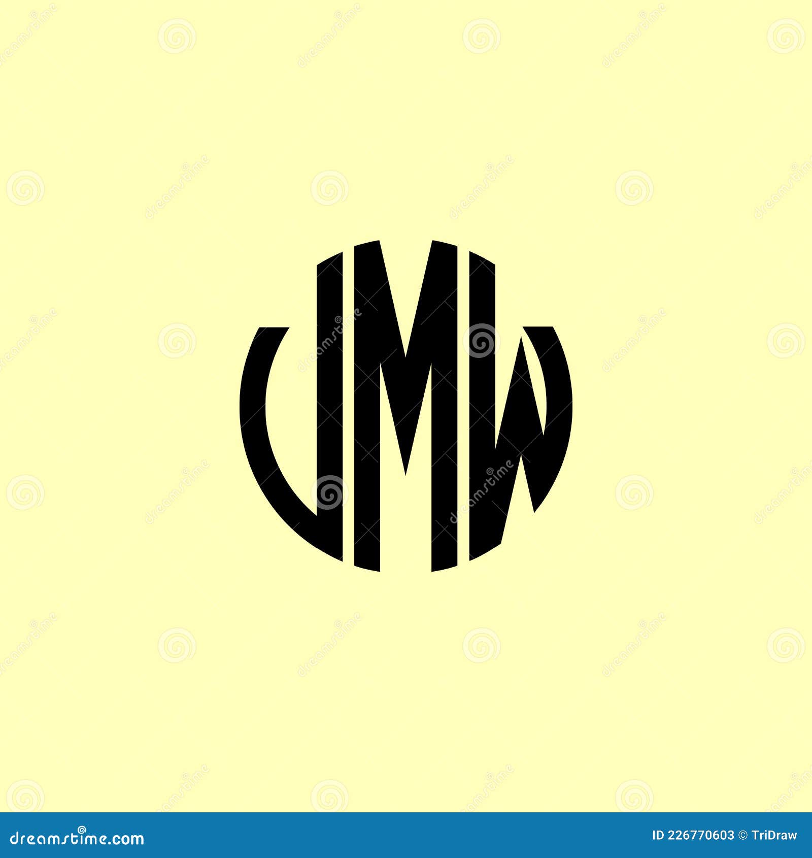 Creative Rounded Initial Letters VMW Logo Stock Vector - Illustration ...