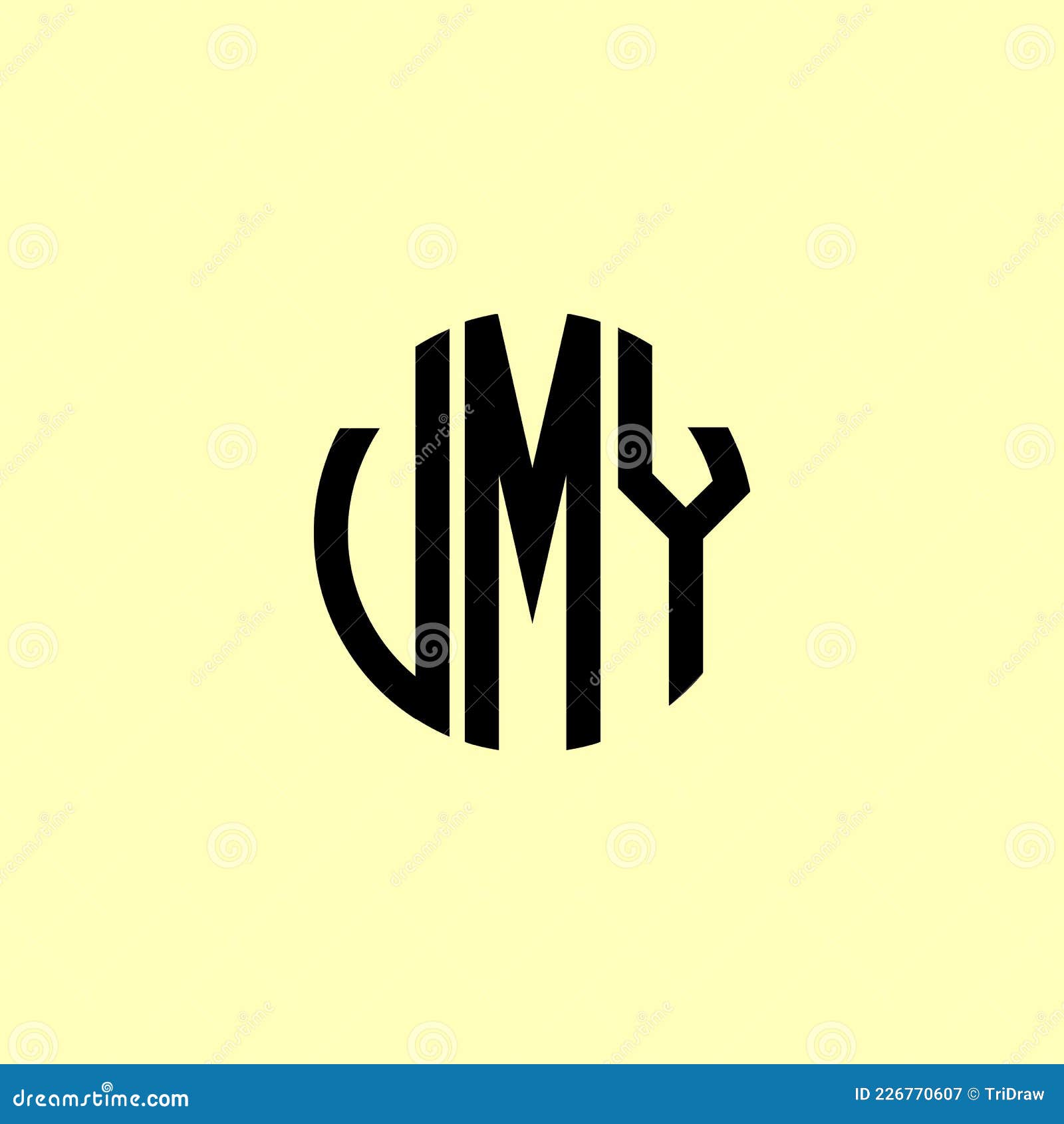 Creative Rounded Initial Letters VMY Logo Stock Vector - Illustration ...