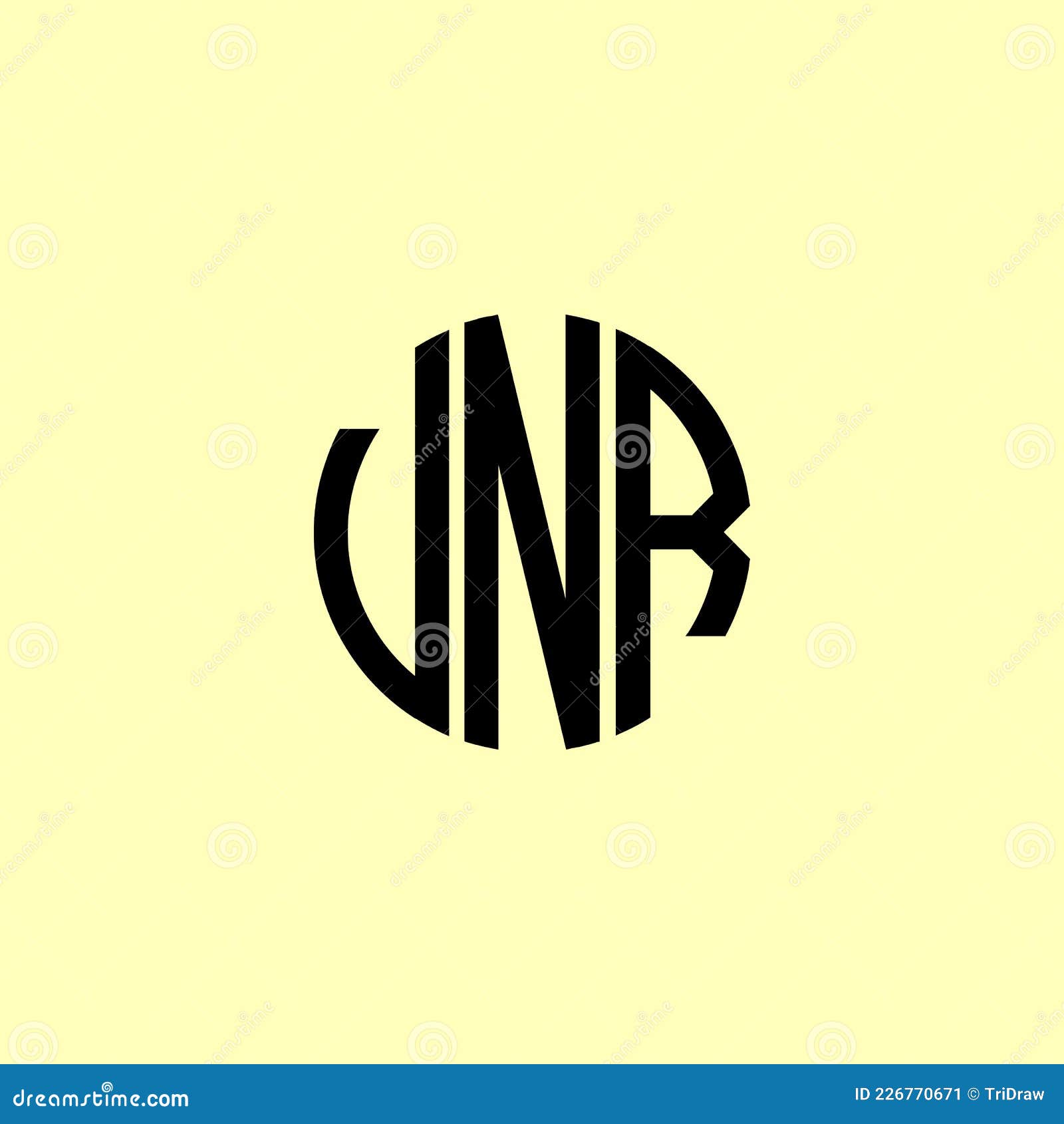Creative Rounded Initial Letters VNR Logo Stock Vector - Illustration ...