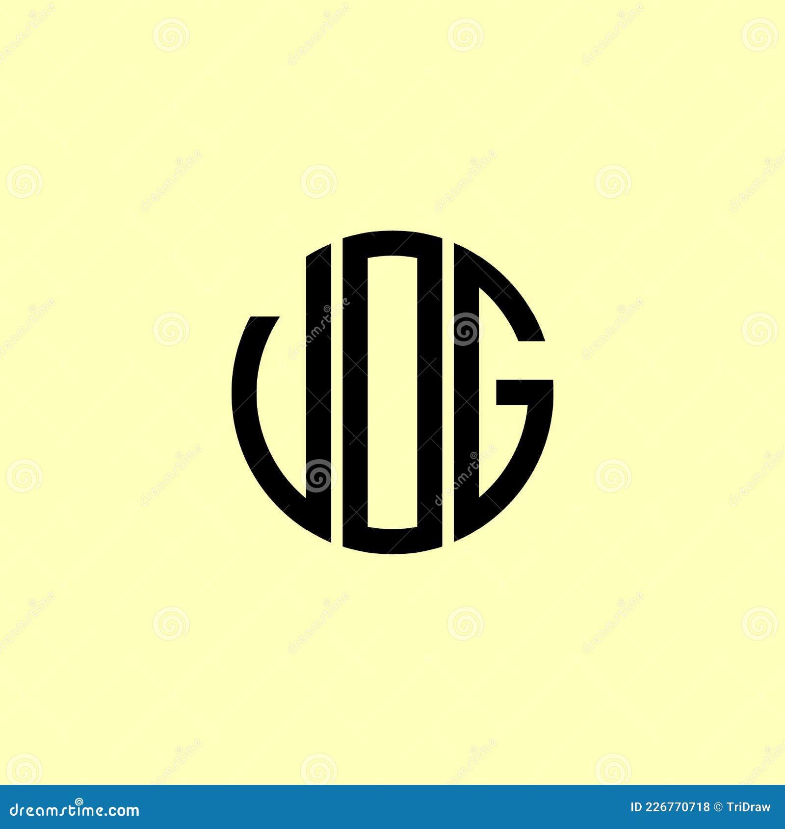 Creative Rounded Initial Letters VOG Logo Stock Vector - Illustration ...