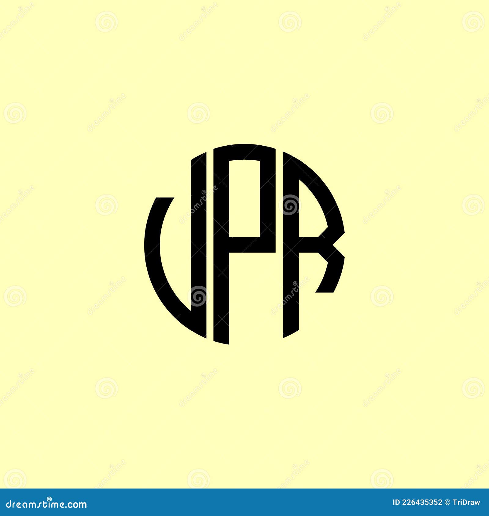 Creative Rounded Initial Letters VPR Logo Stock Vector - Illustration ...