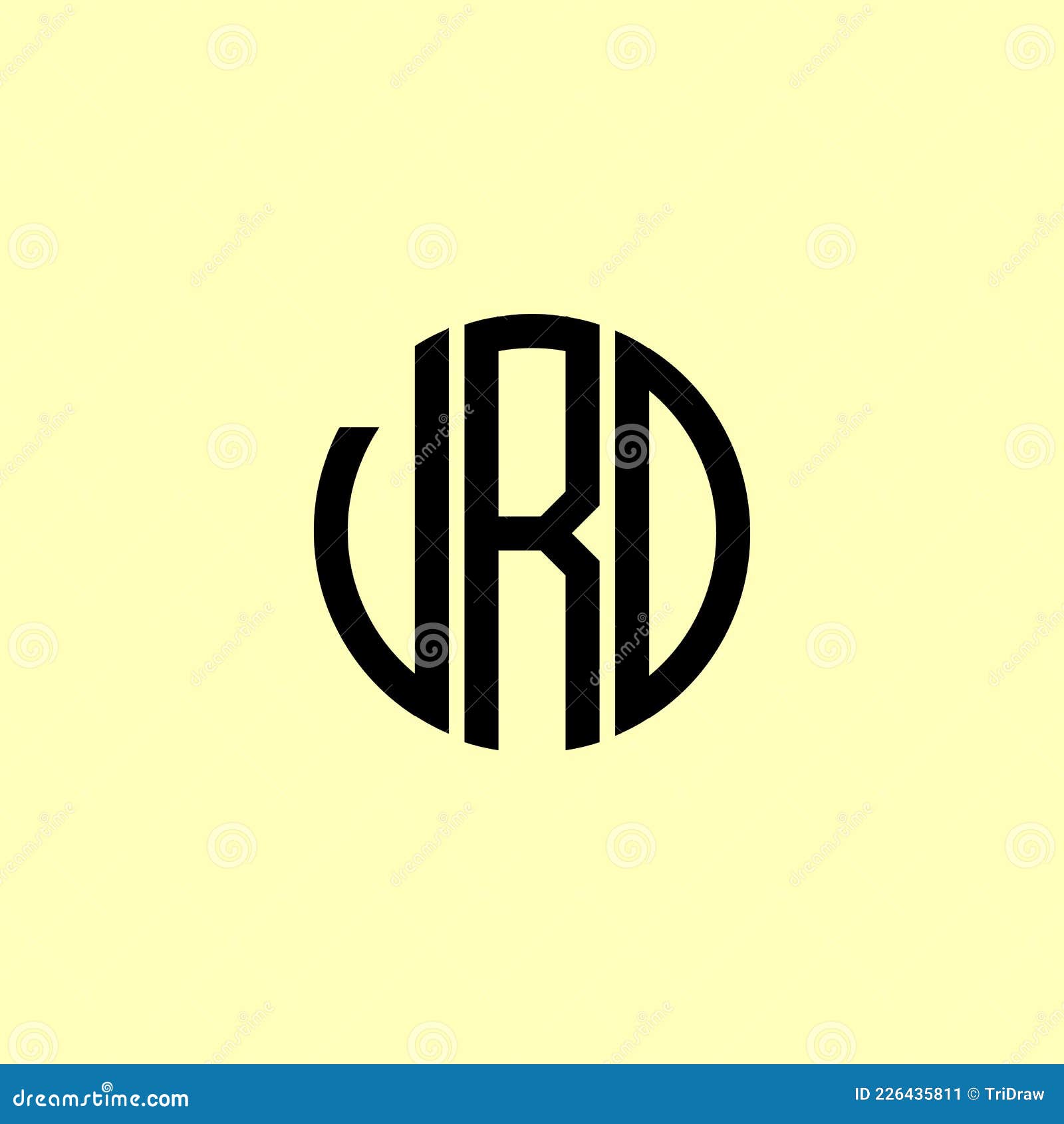 Creative Rounded Initial Letters VRD Logo Stock Vector - Illustration ...