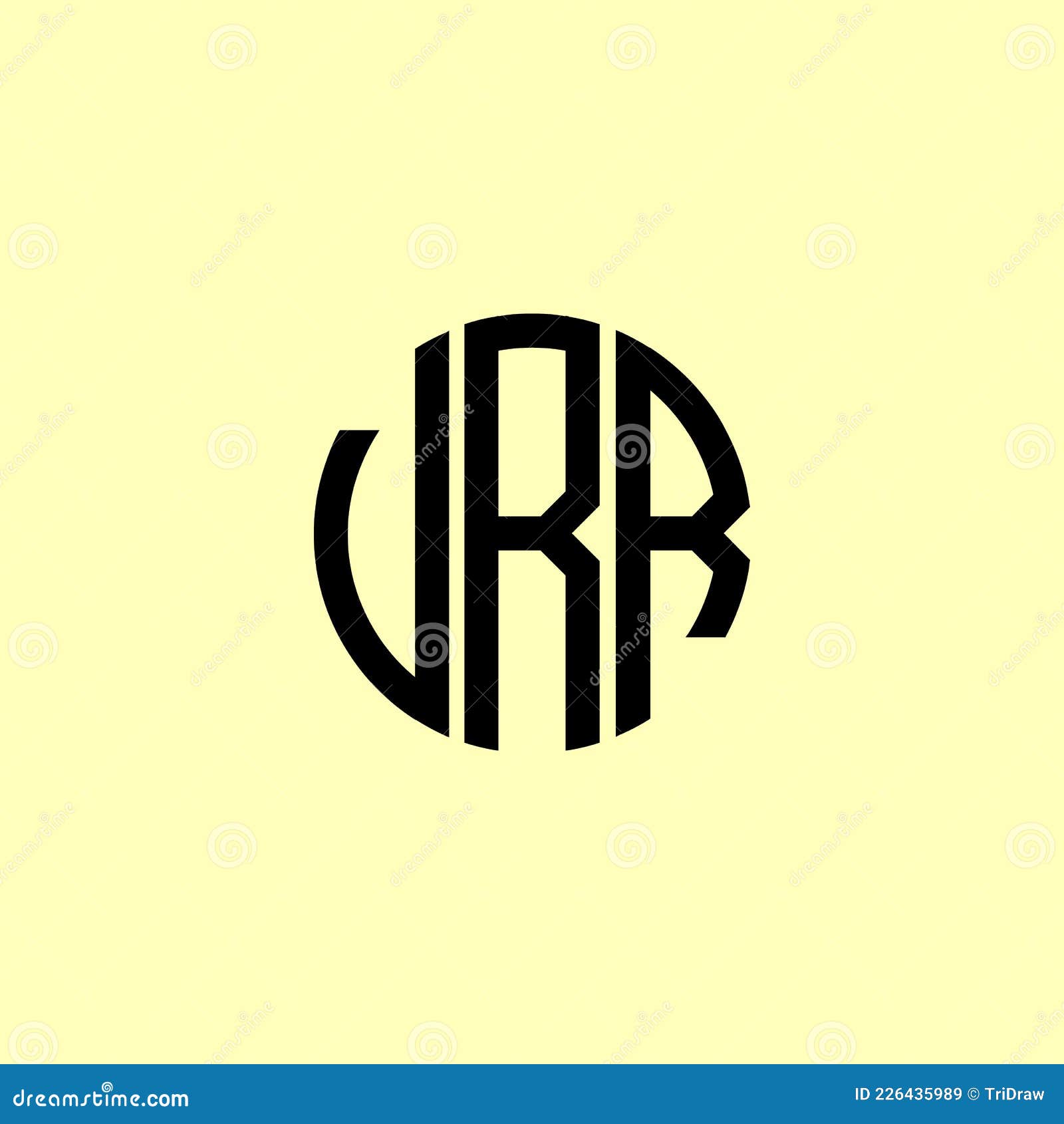 Creative Rounded Initial Letters VRR Logo Stock Vector - Illustration ...