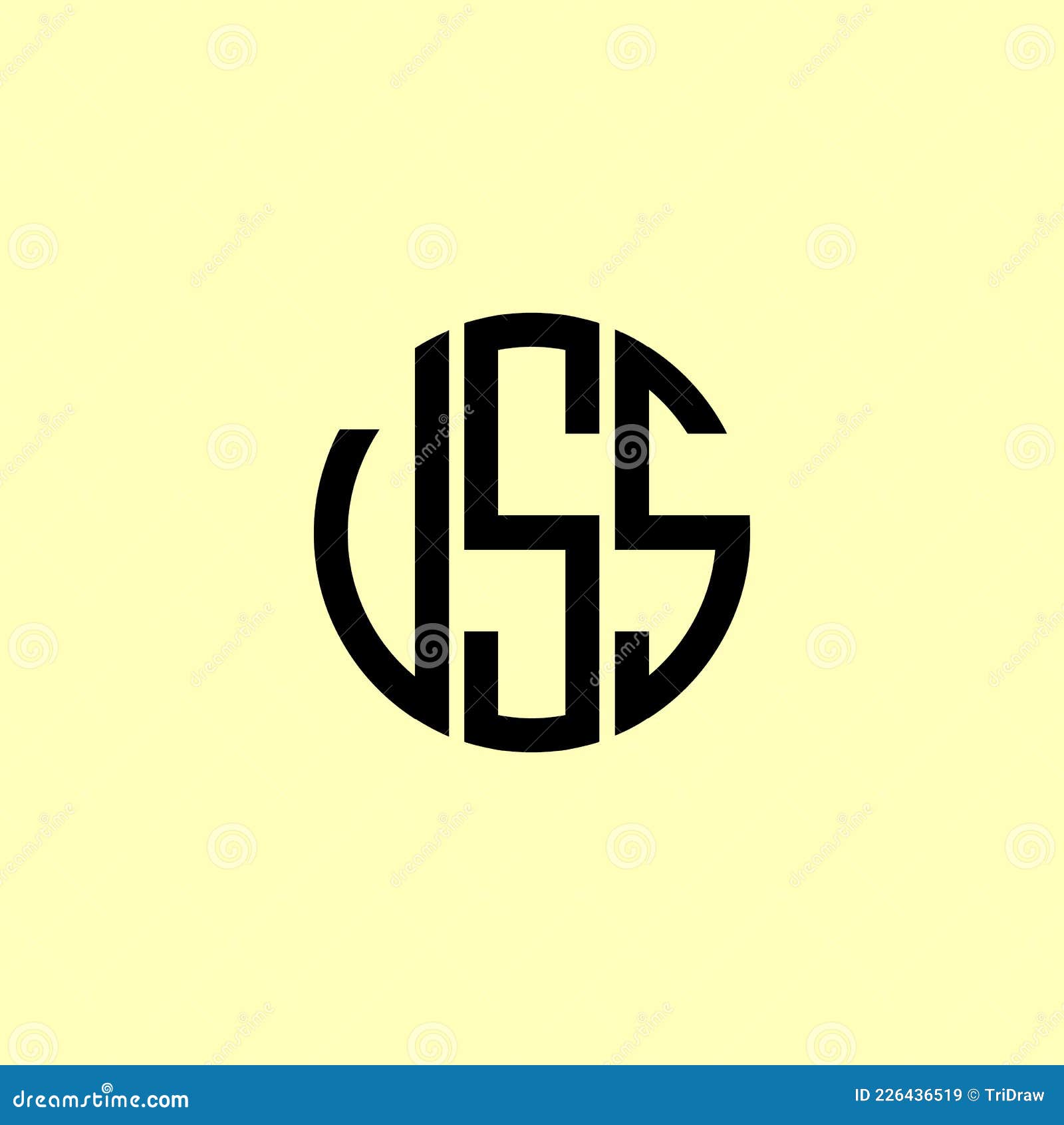 Creative Rounded Initial Letters VSS Logo Stock Vector - Illustration ...