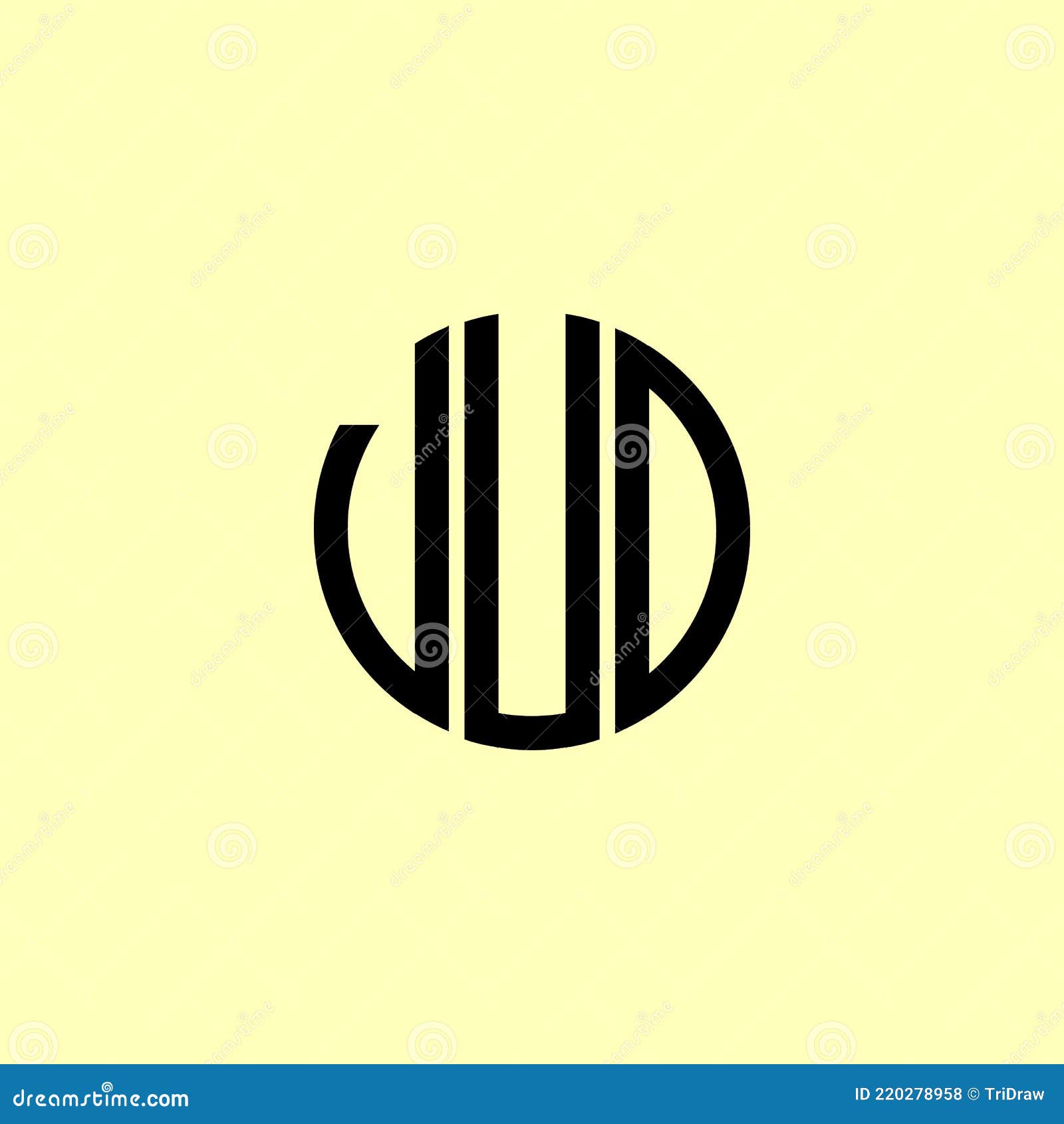 Creative Rounded Initial Letters VUD Logo Stock Vector - Illustration ...