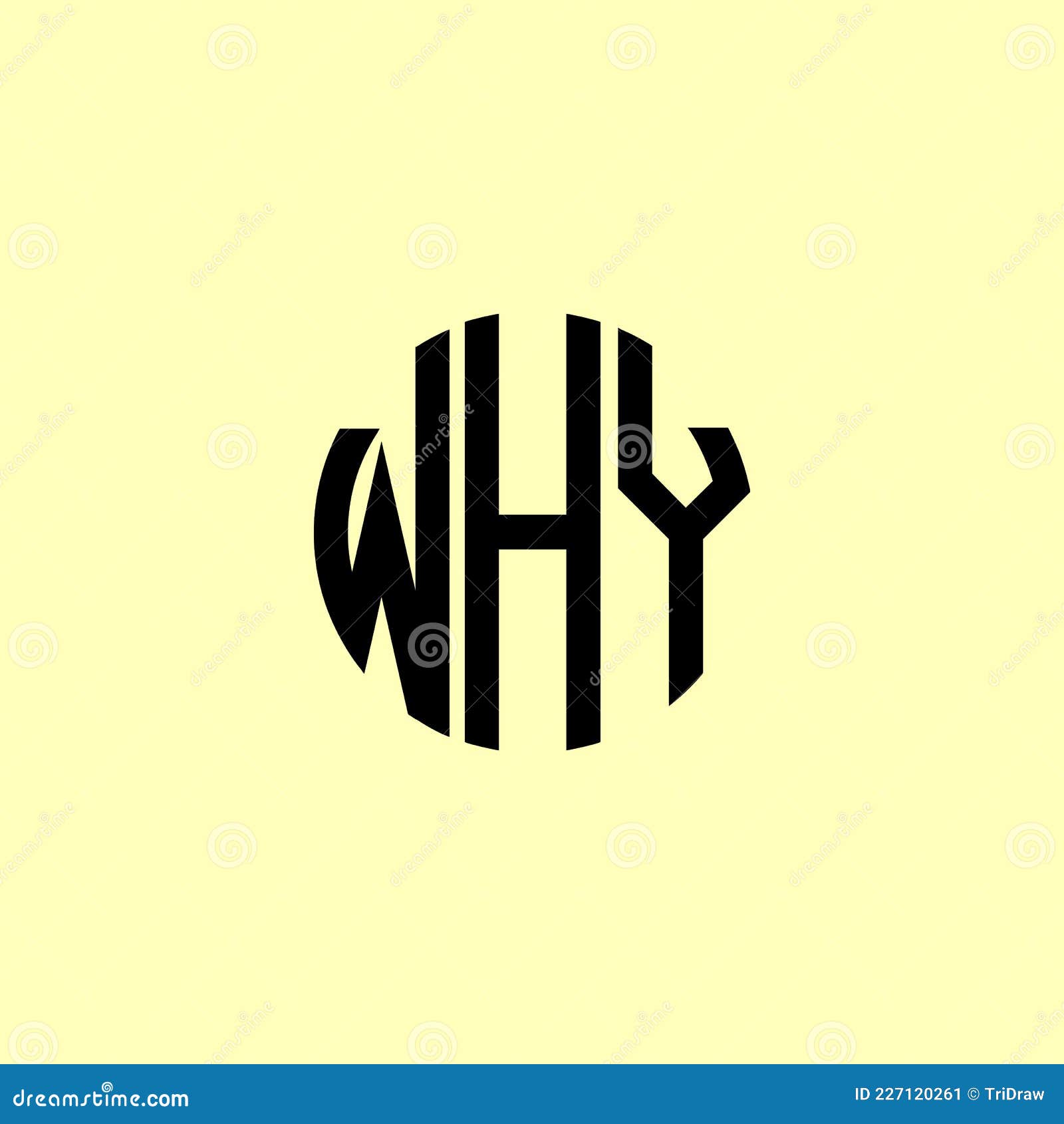 Creative Rounded Initial Letters WHY Logo Stock Vector - Illustration ...