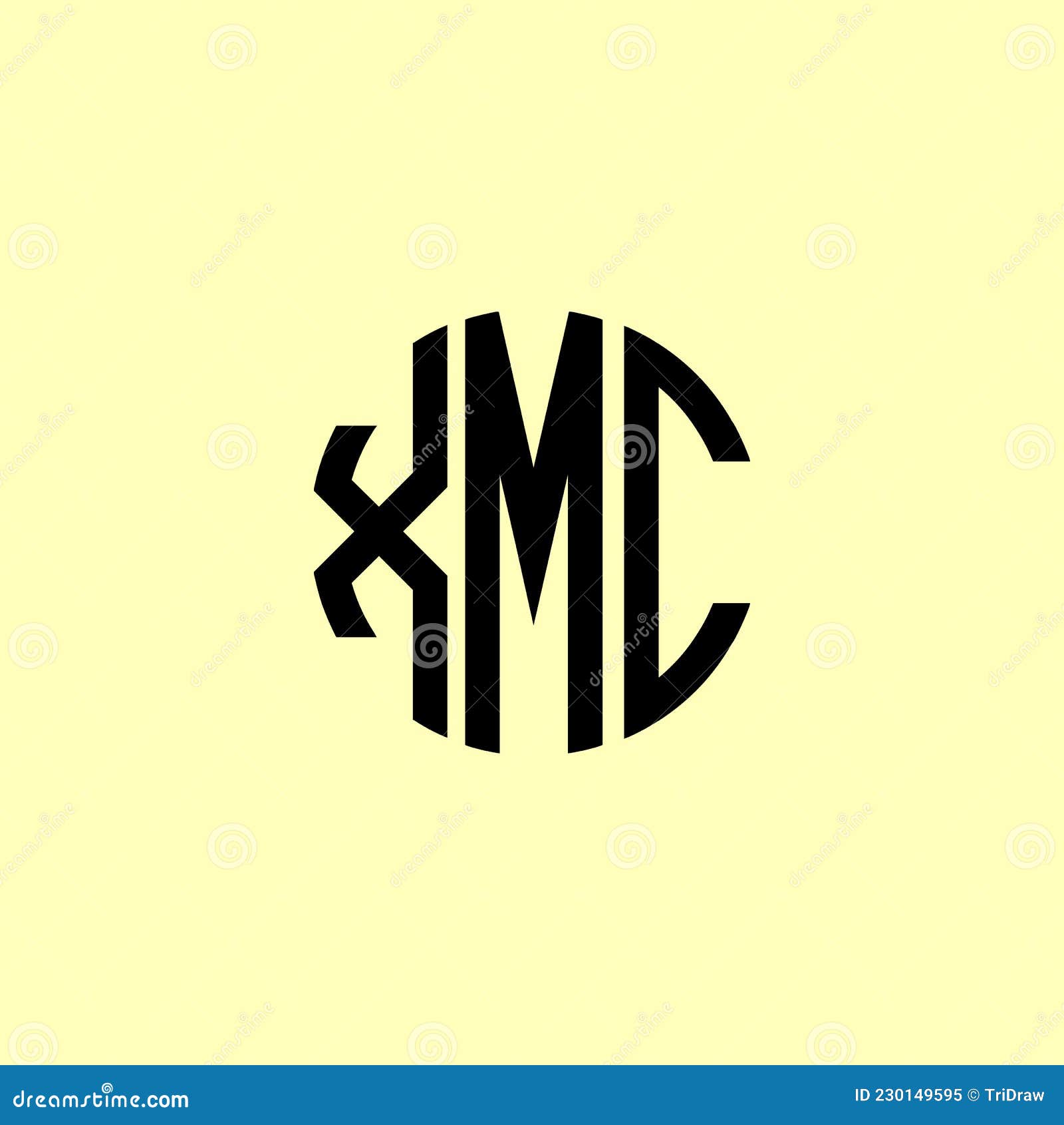 Creative Rounded Initial Letters XMC Logo Stock Vector - Illustration ...