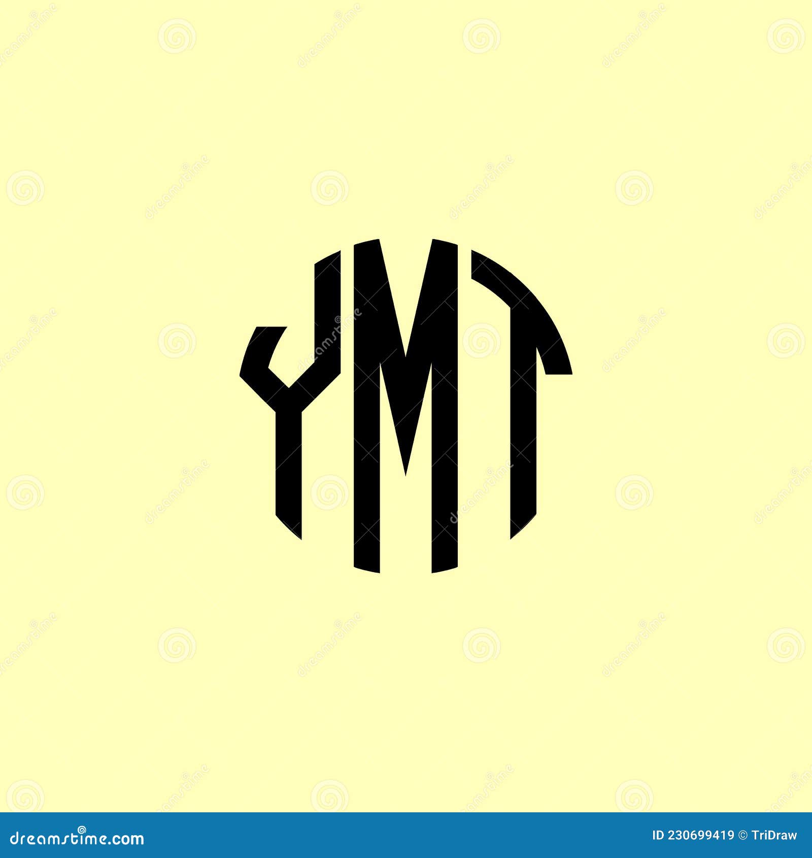 Creative Rounded Initial Letters YMT Logo Stock Vector - Illustration ...