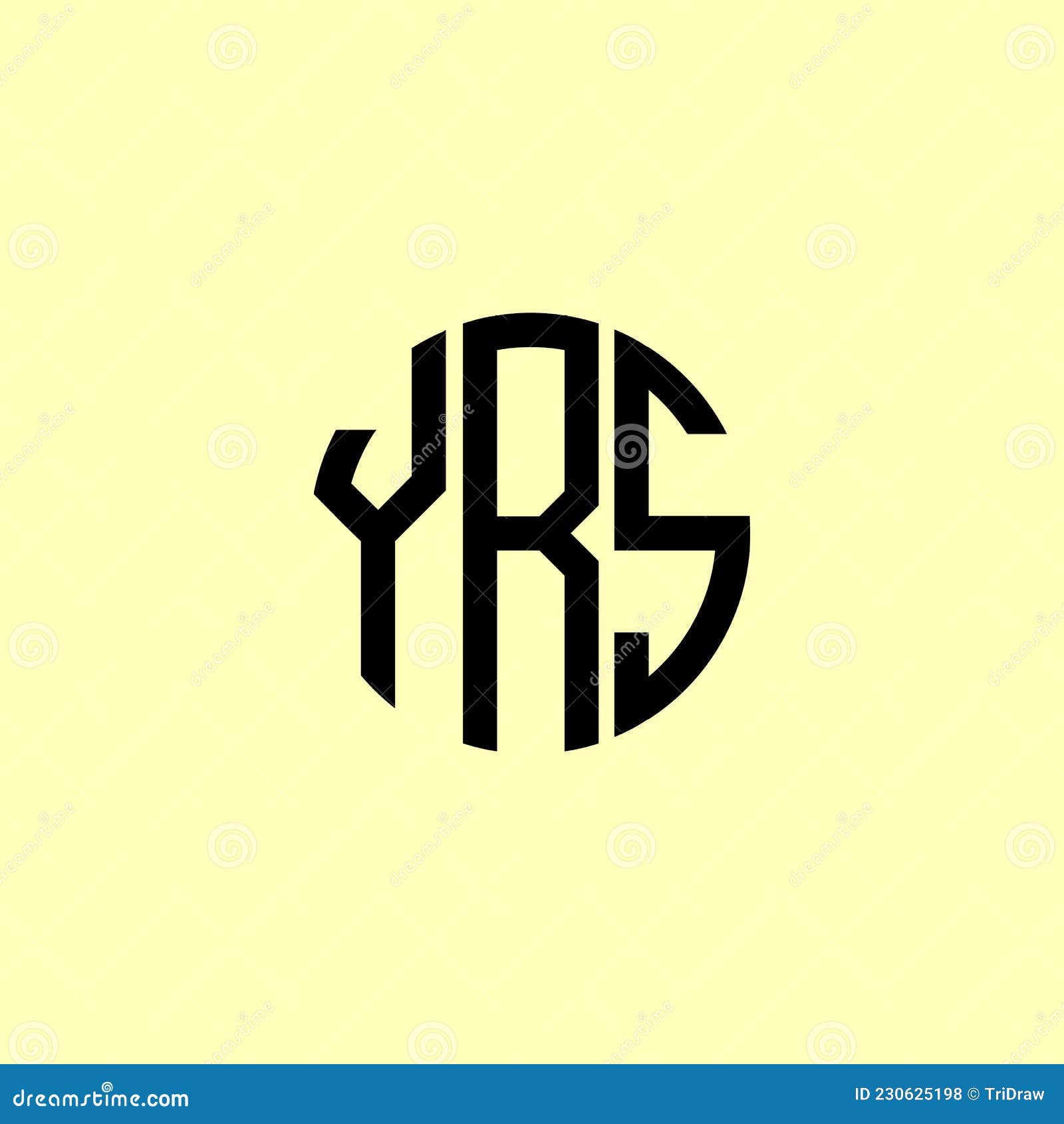 Creative Rounded Initial Letters YRS Logo Stock Vector - Illustration ...