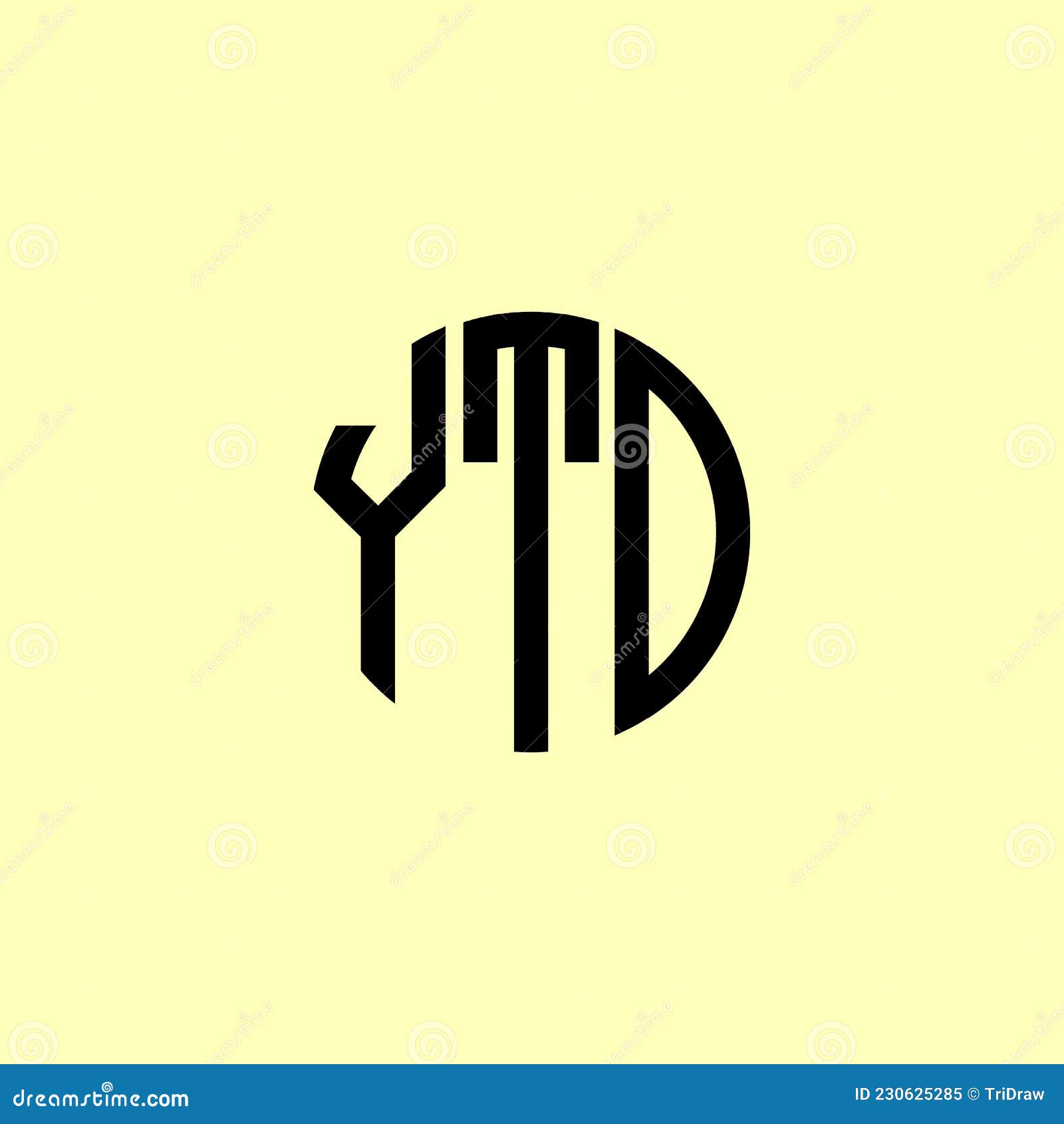 Creative Rounded Initial Letters YTD Logo Stock Vector - Illustration ...