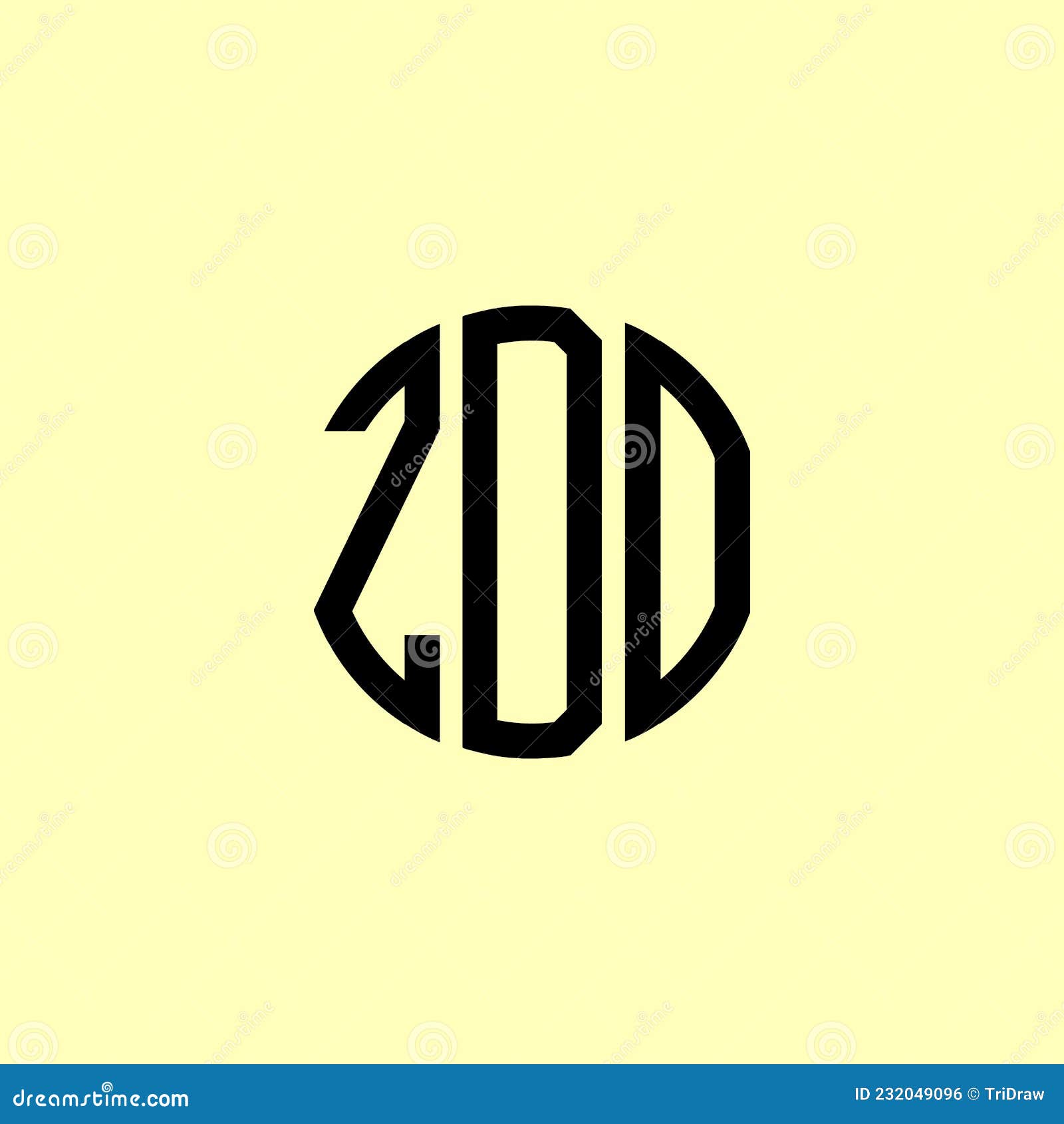 Creative Rounded Initial Letters ZDO Logo Stock Vector - Illustration of logo, innovation: 232049096