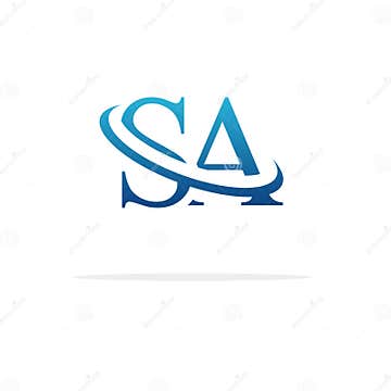 Creative SA Logo Icon Design Stock Vector - Illustration of isolated ...