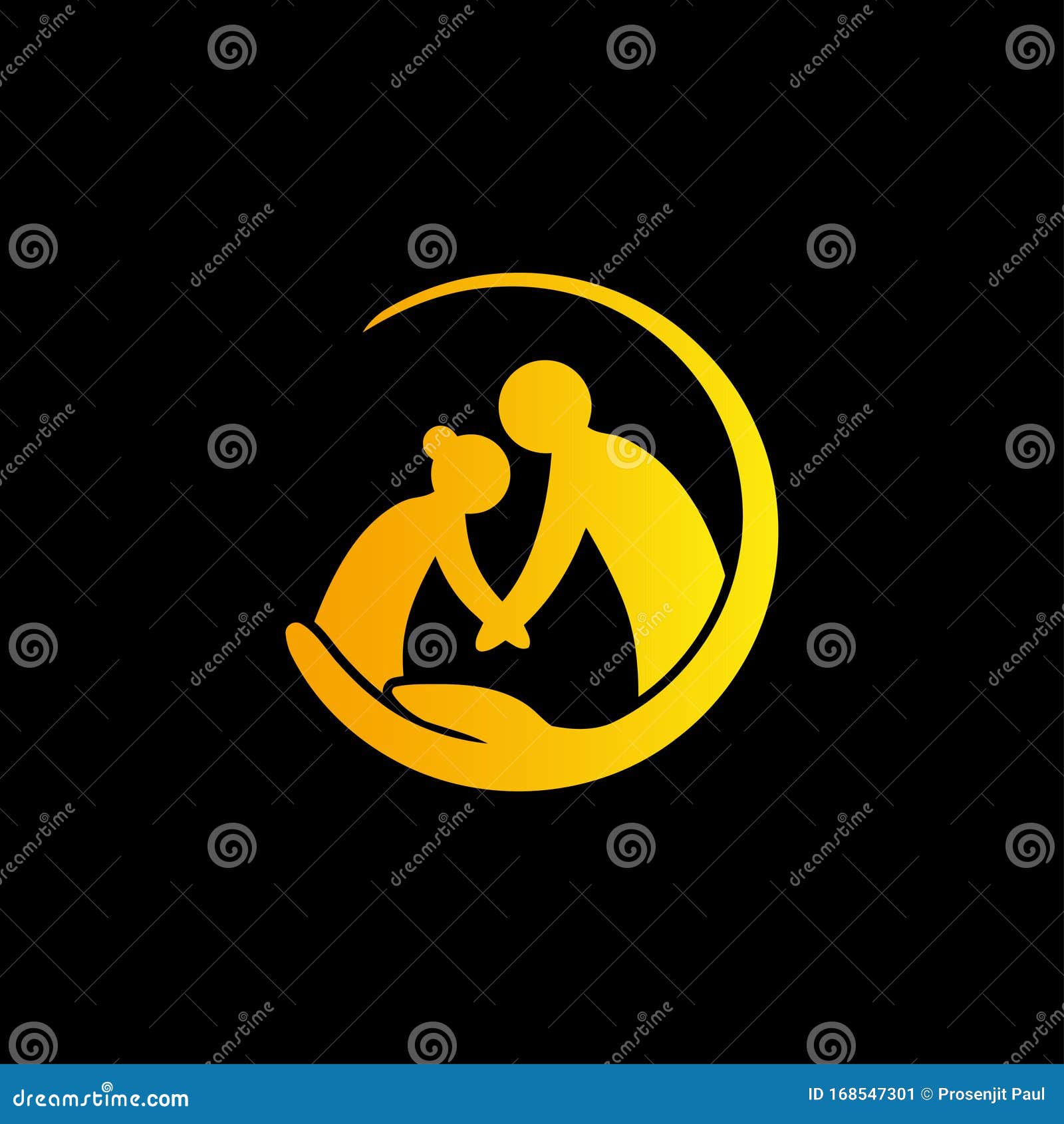 Safe Family Vector Illustration. Symbolic Protection Flat Tiny Persons ...