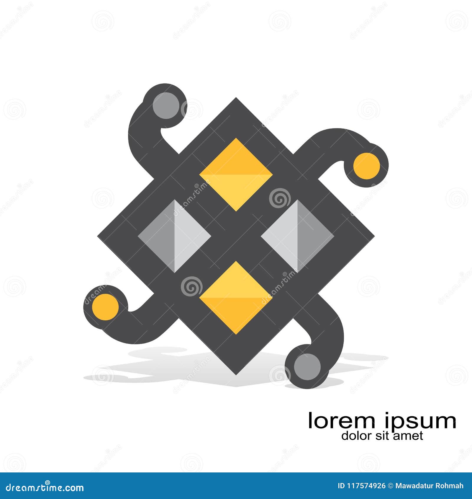 Creative Sample Design Abstract Square Logo Stock Vector - Illustration ...