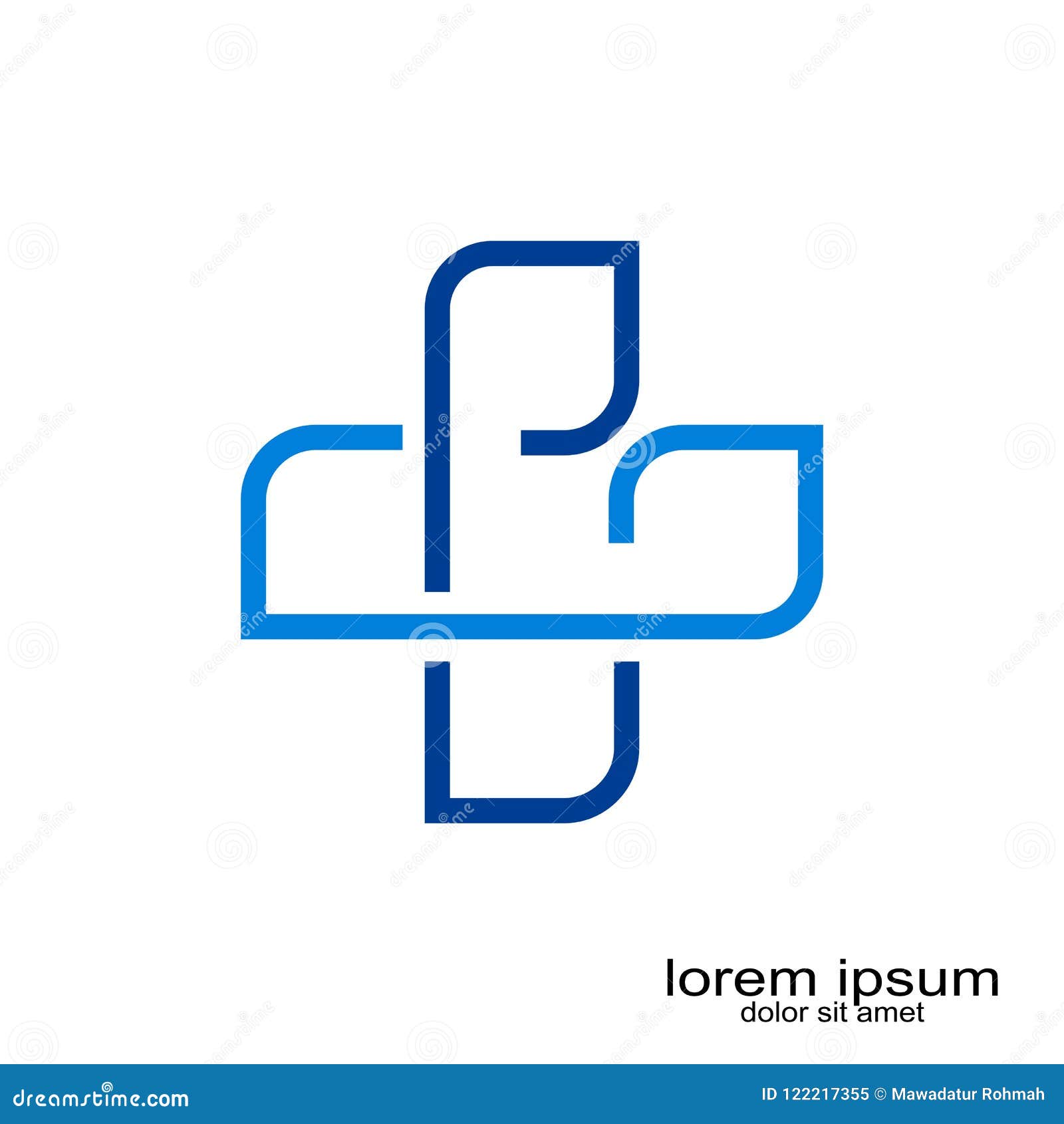 Cross logo design stock vector. Illustration of idea - 122217355