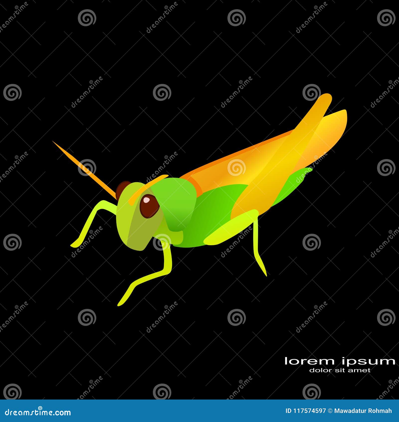 Grasshopper Logo Design Vector Illustration. Grasshopper Design ...
