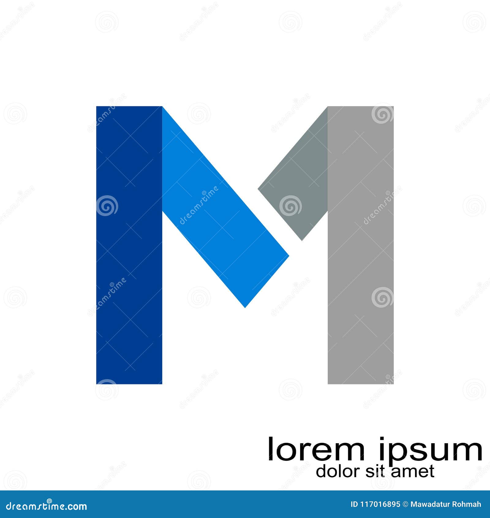 Creative Sample Design Letter M Logo Vector Stock Vector - Illustration ...